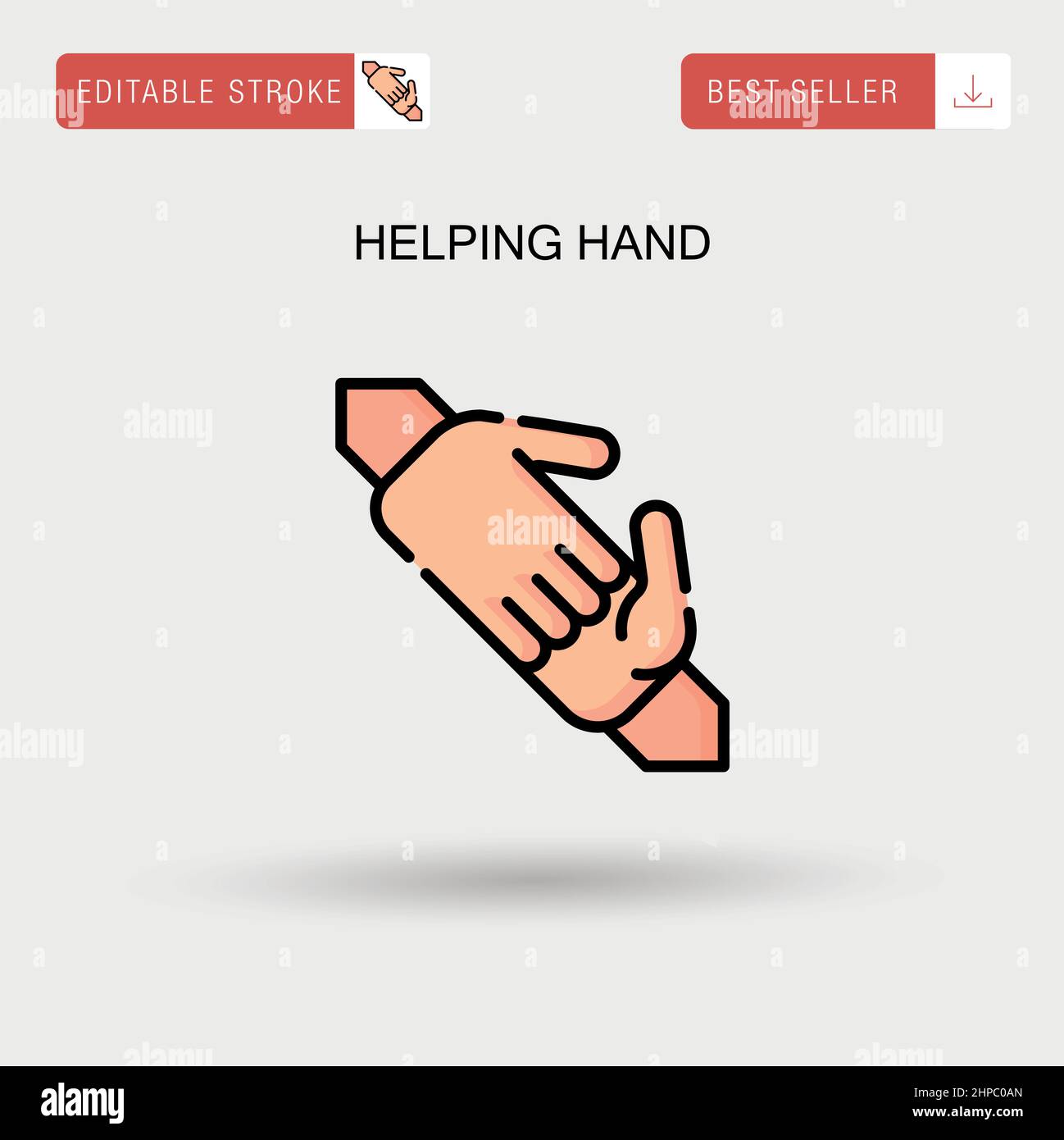 Helping hand Simple vector icon Stock Vector Image & Art - Alamy