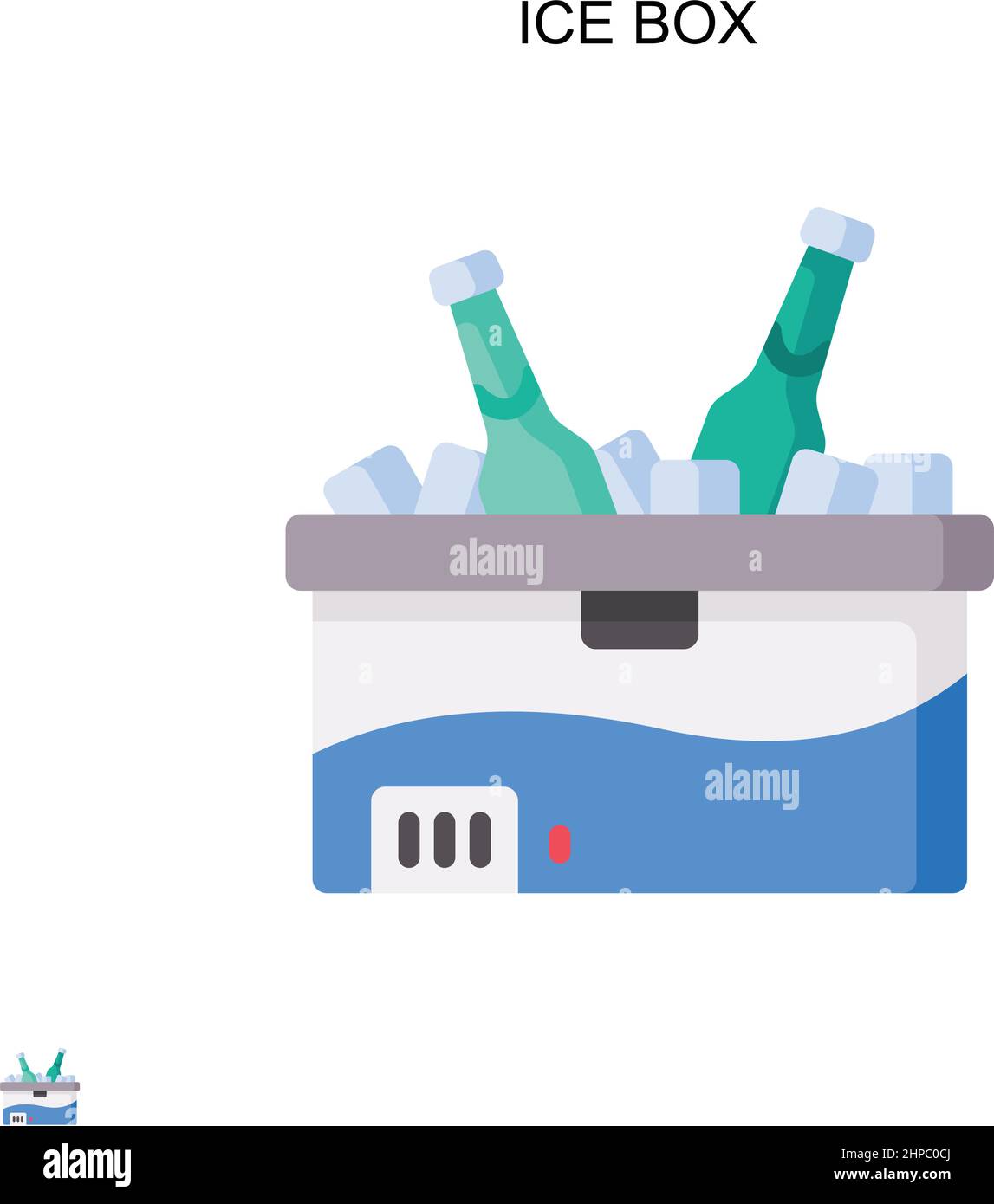 Ice box Simple vector icon. Illustration symbol design template for web ...