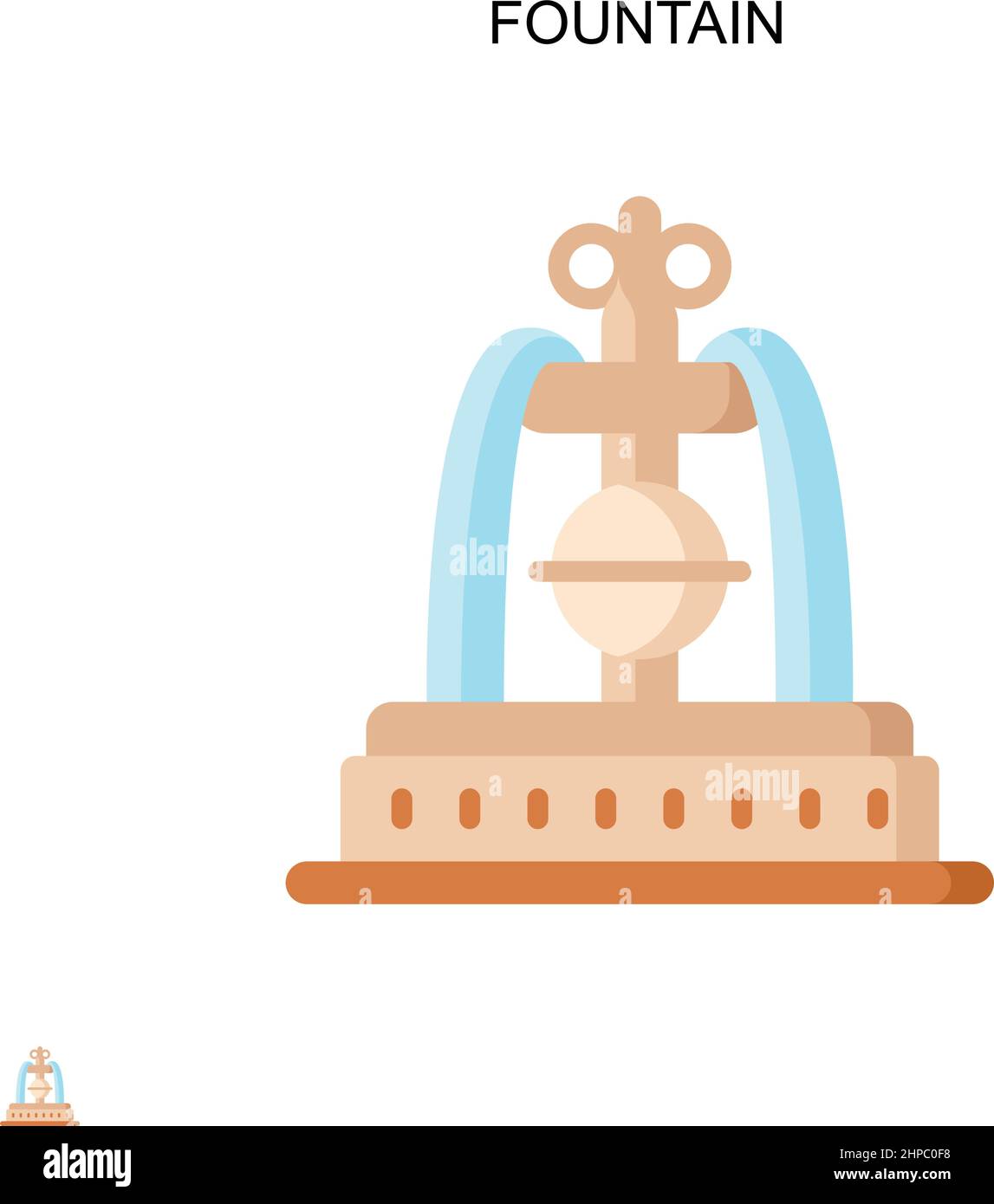 Fountain Simple vector icon. Illustration symbol design template for ...