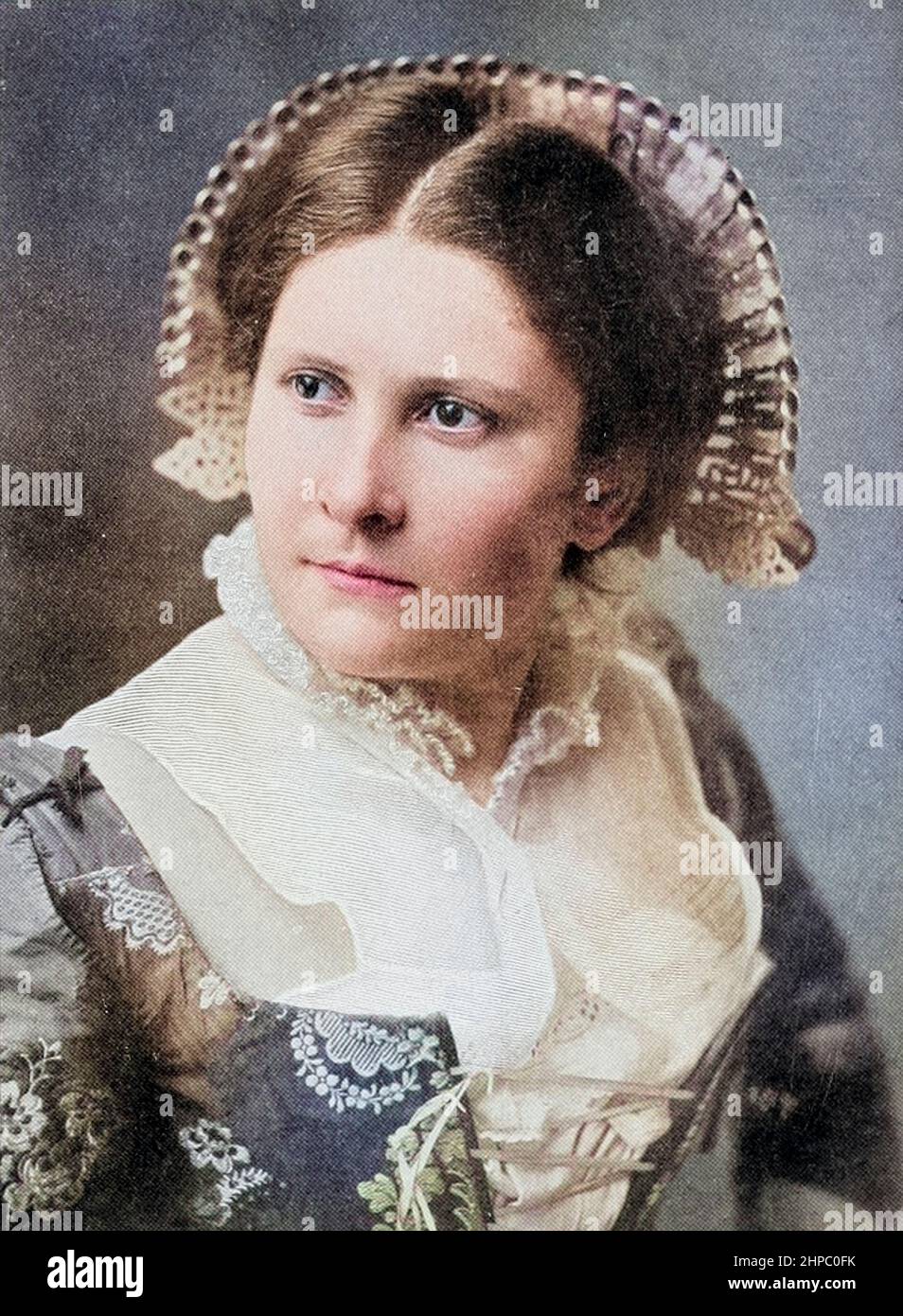 Machine Colourised An Italian peasant-girl in her wedding-dress From ...