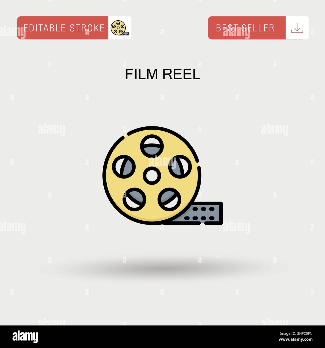 Film reel Simple vector icon Stock Vector Image & Art - Alamy