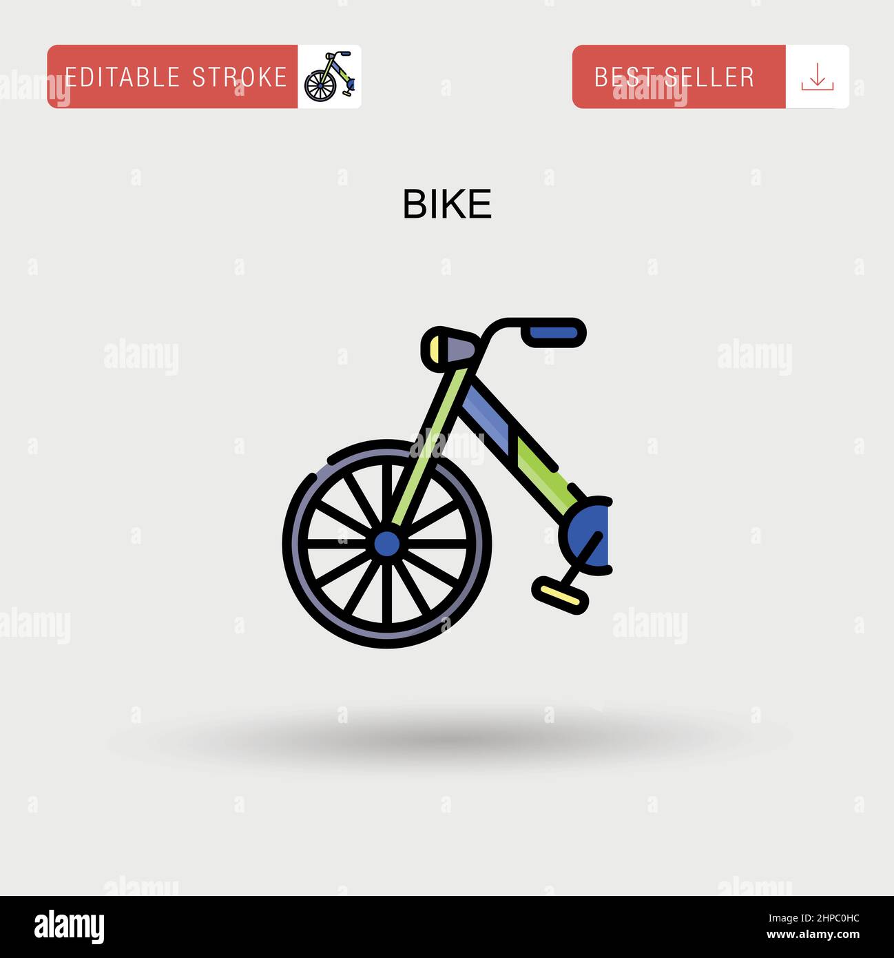 Bike Simple vector icon Stock Vector Image & Art - Alamy