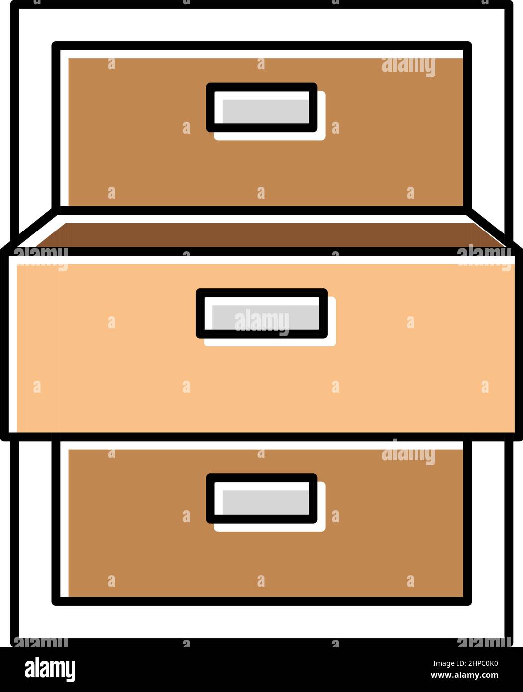 Open Drawer Clipart