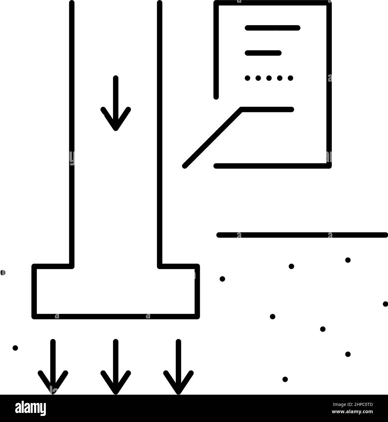 load on column line icon vector illustration Stock Vector Image & Art ...