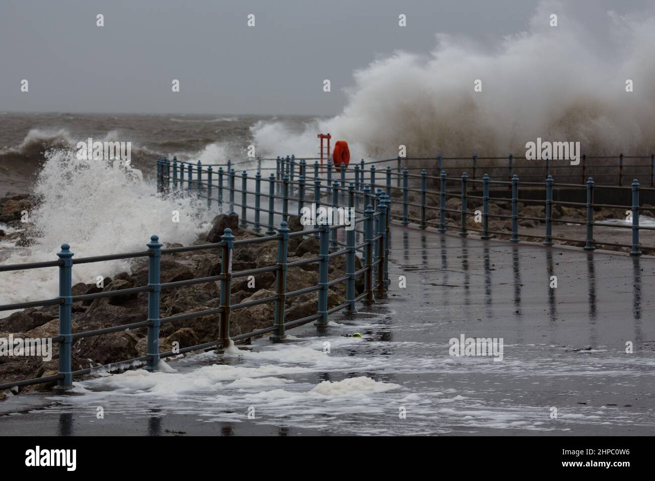 Heysham Lancashire, United Kingdom. 20th Feb, 2022. Strong winds return ...