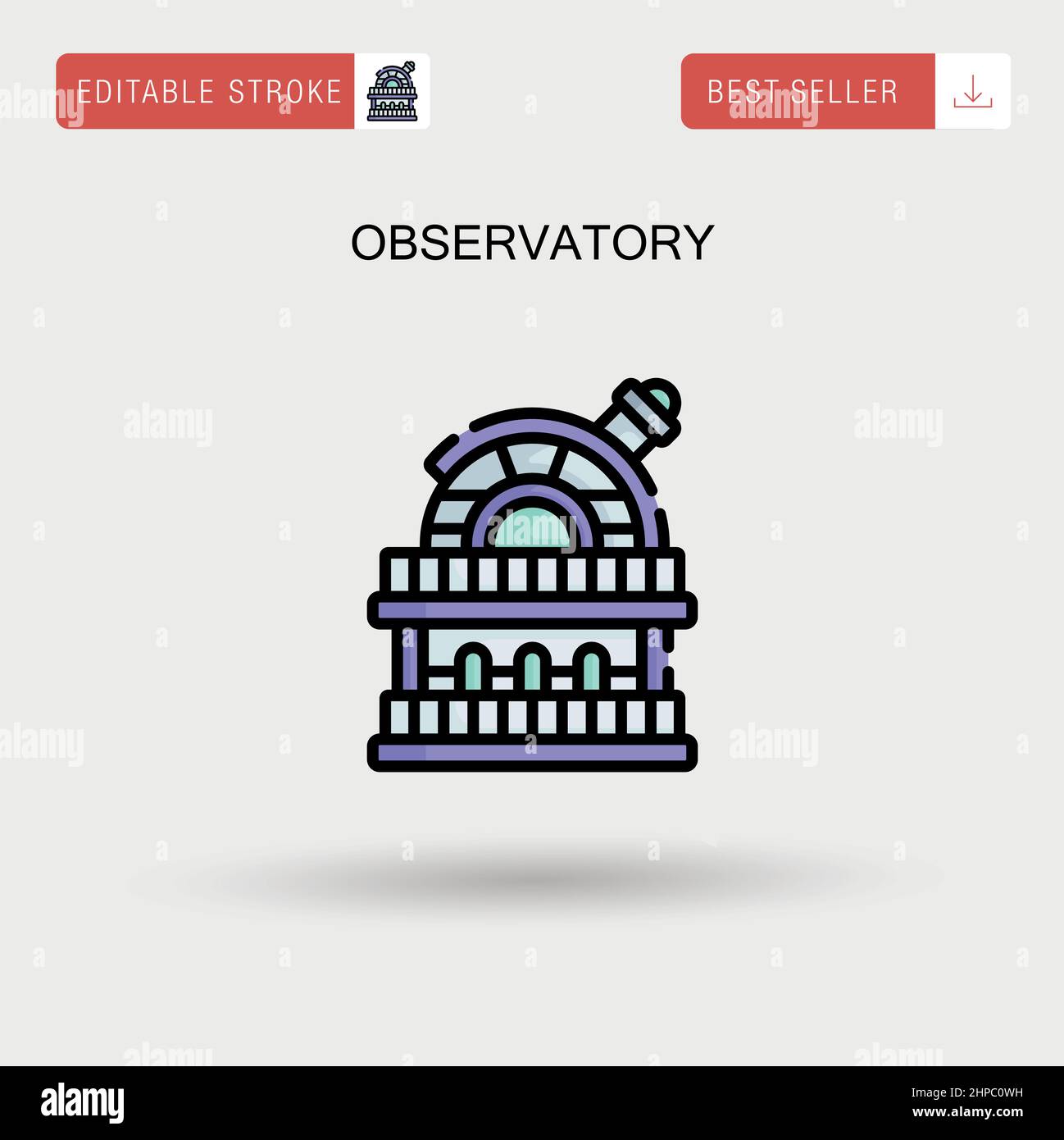 Observatory Simple vector icon Stock Vector Image & Art - Alamy