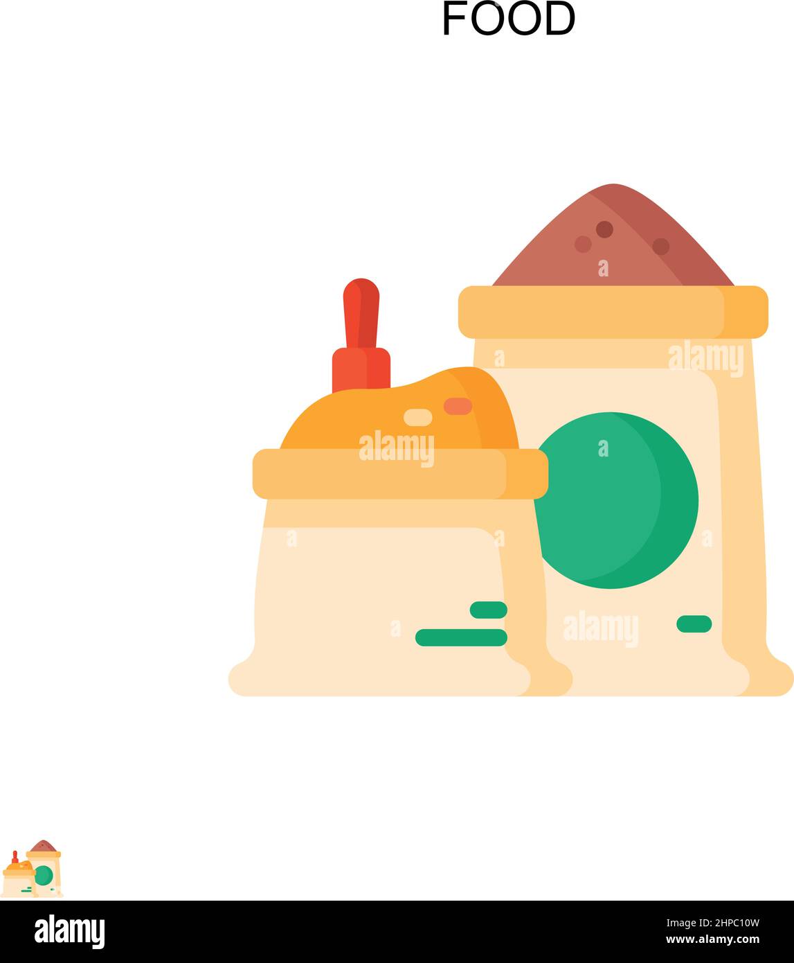 Food Simple vector icon. Illustration symbol design template for web ...