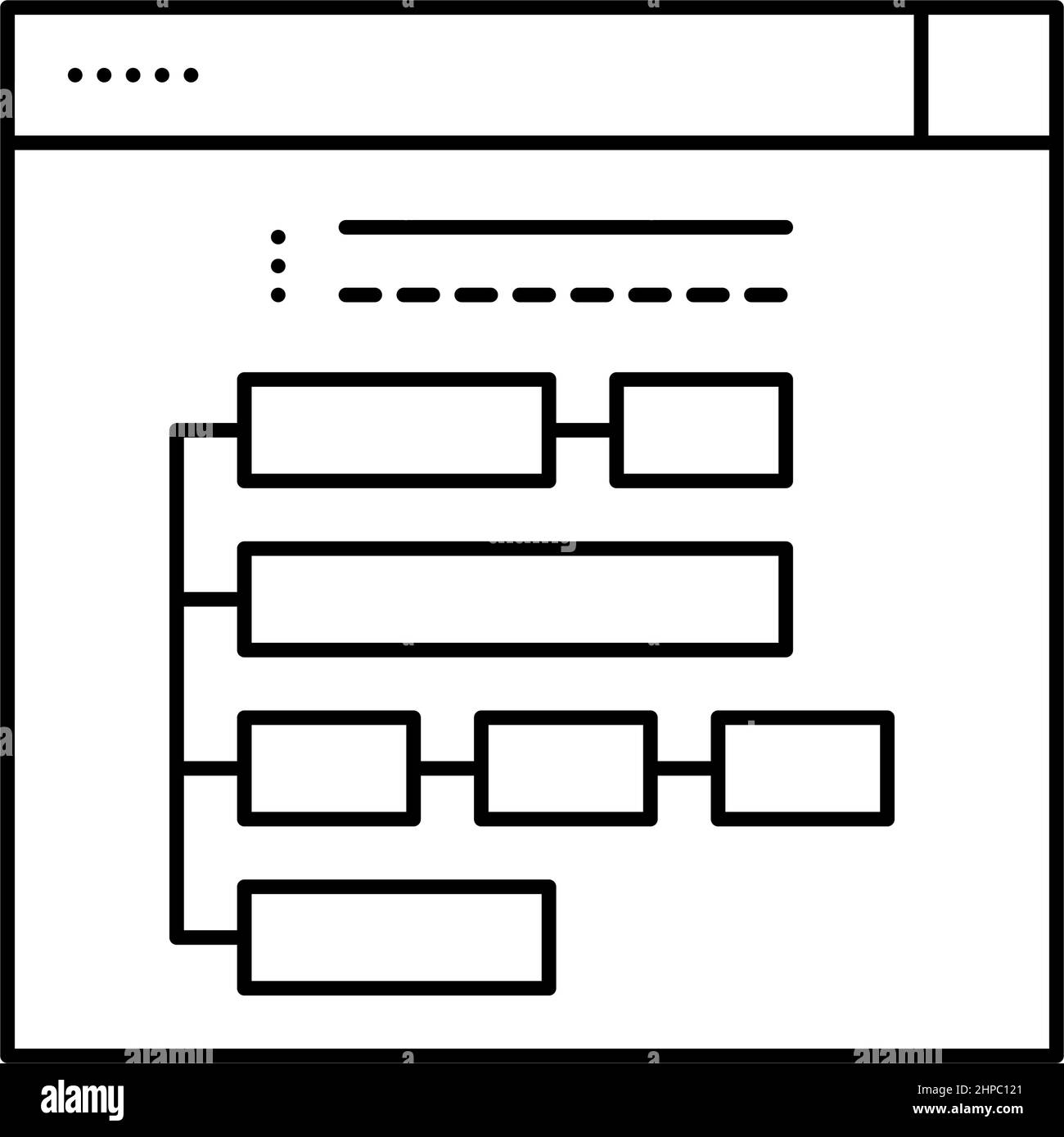program hierarchy line icon vector illustration Stock Vector Image ...
