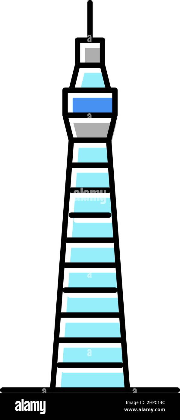 tower building color icon vector illustration Stock Vector Image & Art ...