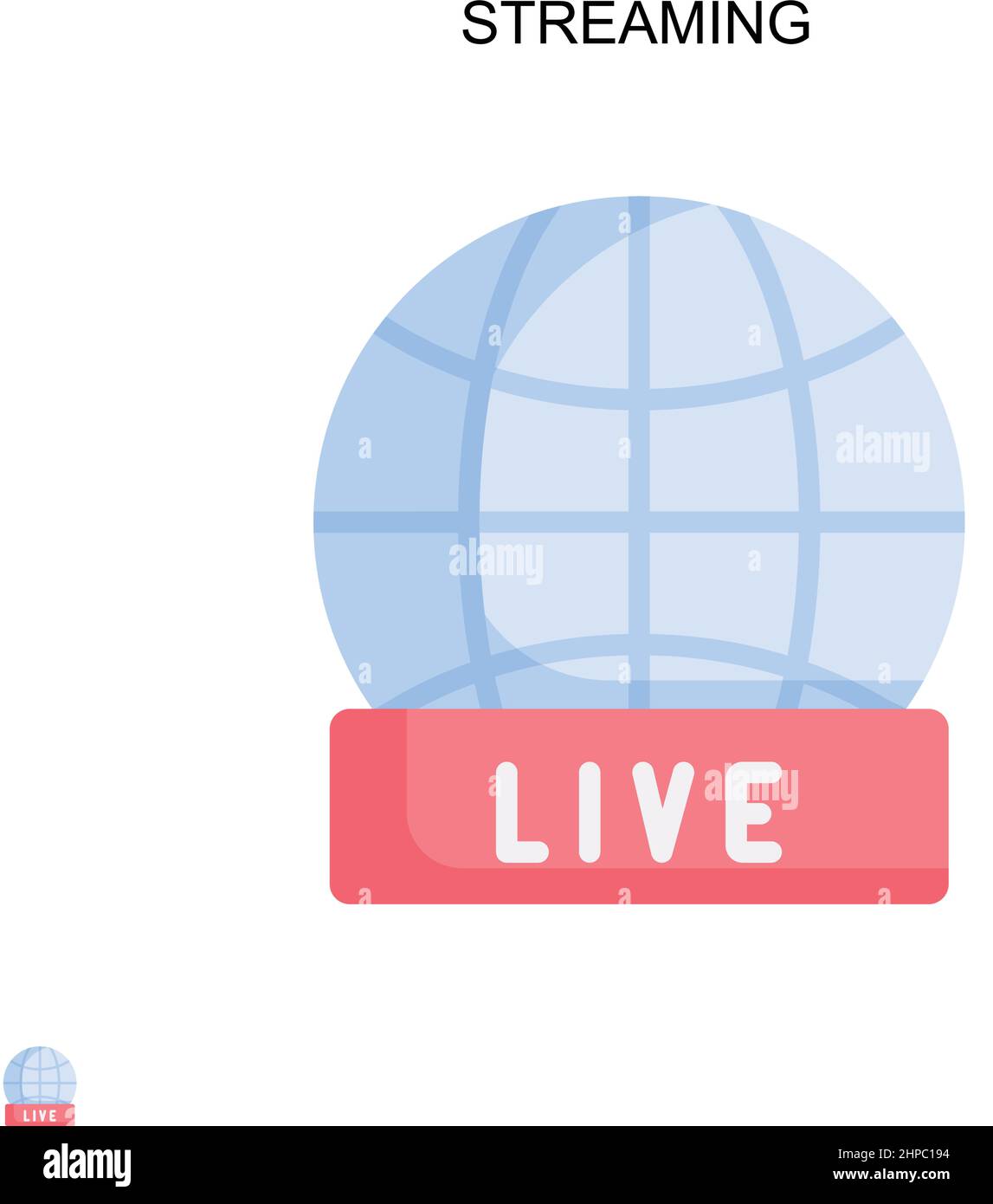 Streaming Simple vector icon. Illustration symbol design template for ...