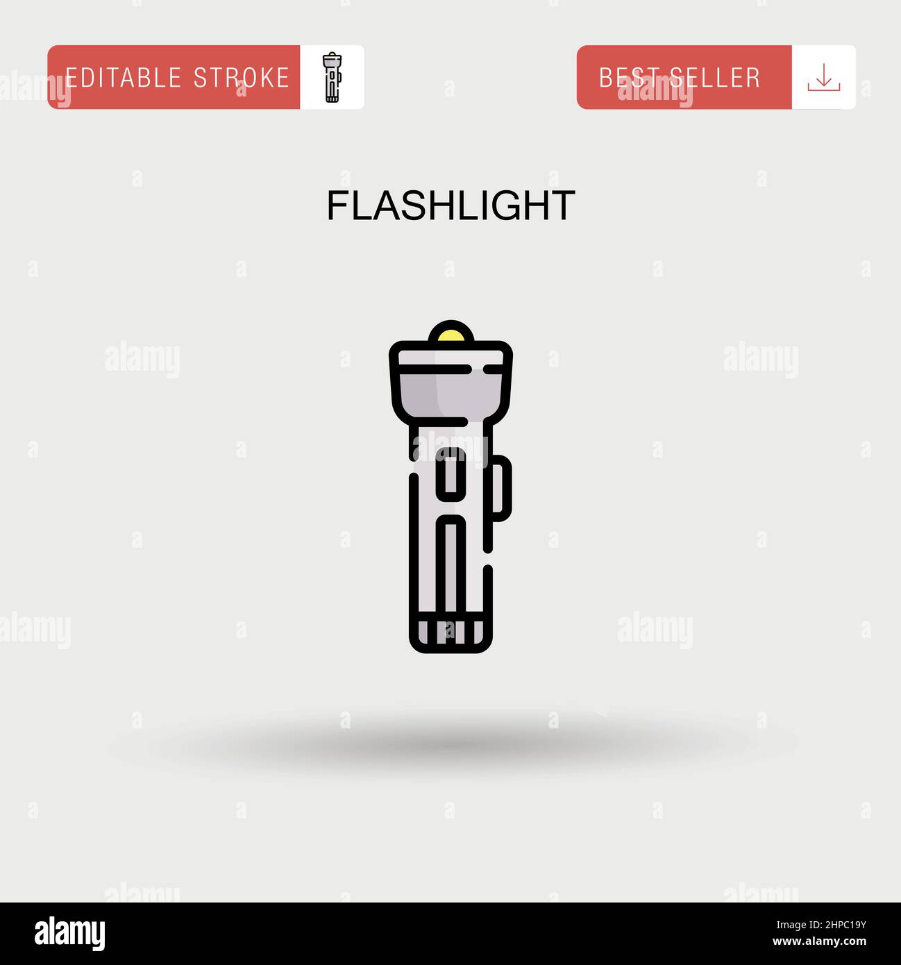 Flashlight Simple vector icon Stock Vector Image & Art - Alamy