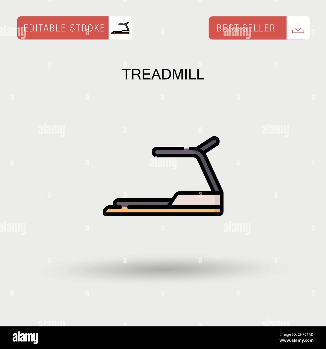 Treadmill Simple vector icon Stock Vector Image & Art - Alamy