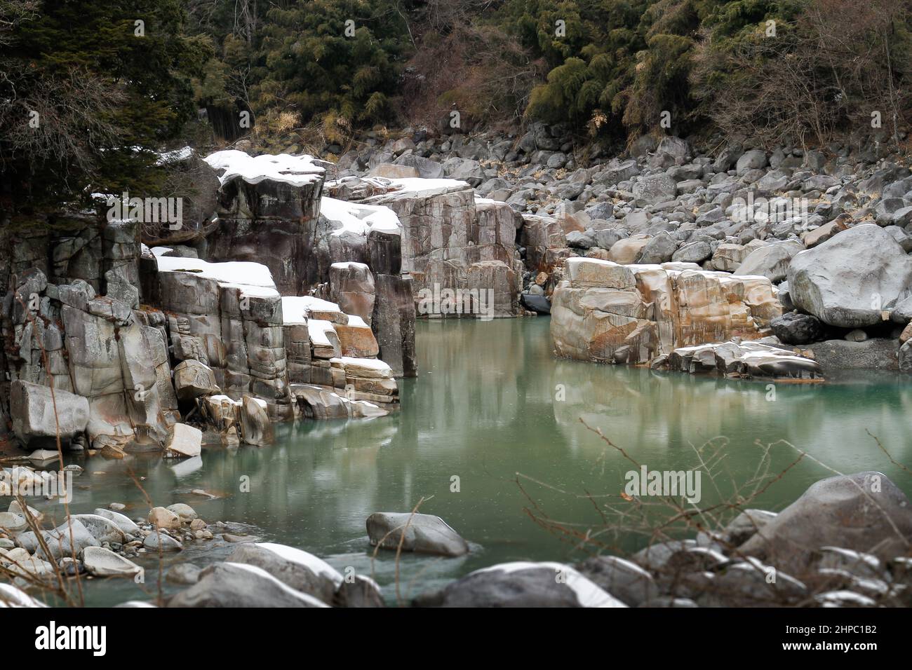 nagano, japan, 2022/19/02 , Nezame no toko, meaning "Bed of Awakening ...