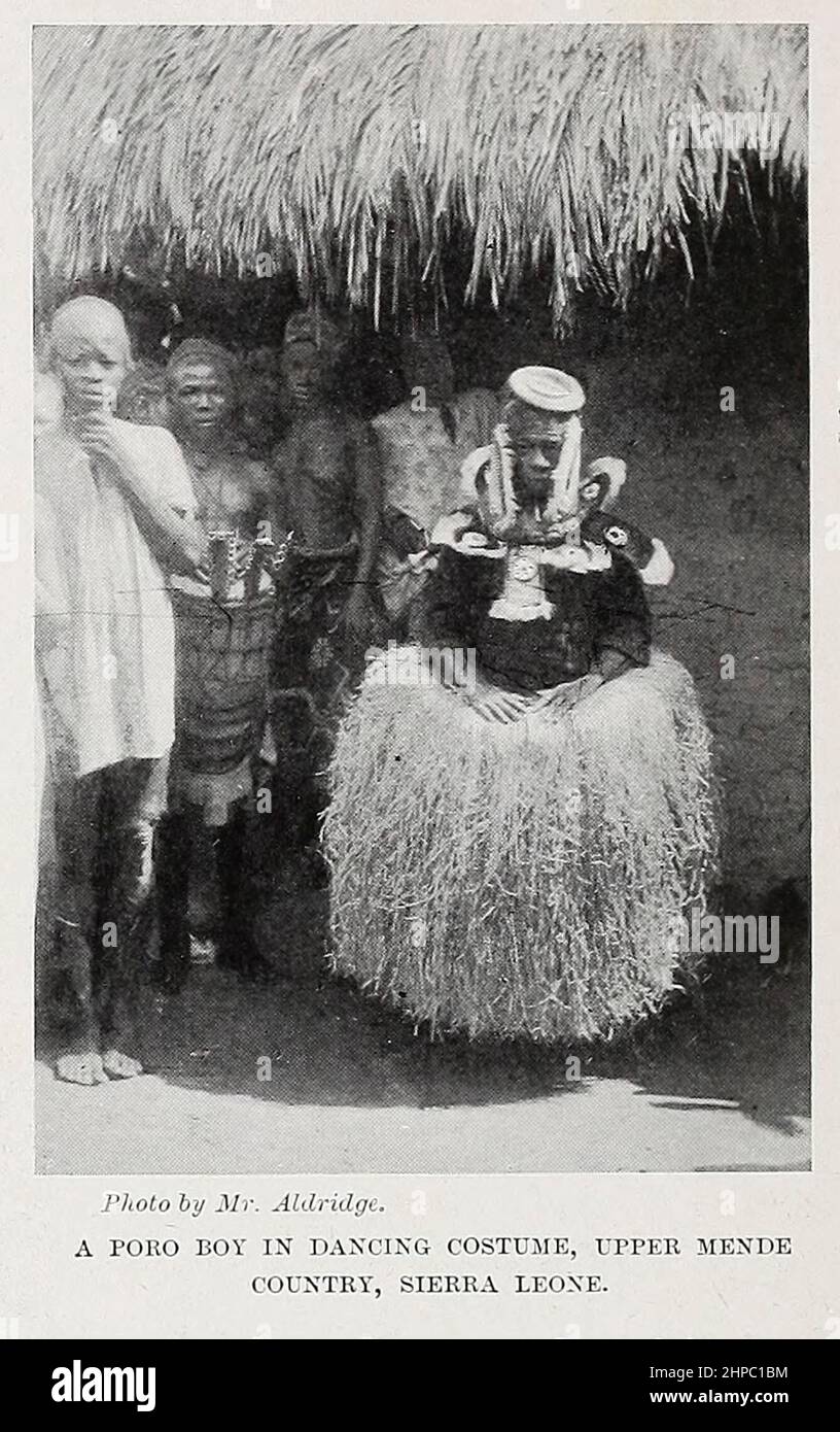 A PORO BOY IN DANCING COSTUME, UPPER MENDE COUNTRY, SIERRA LEONE from ...