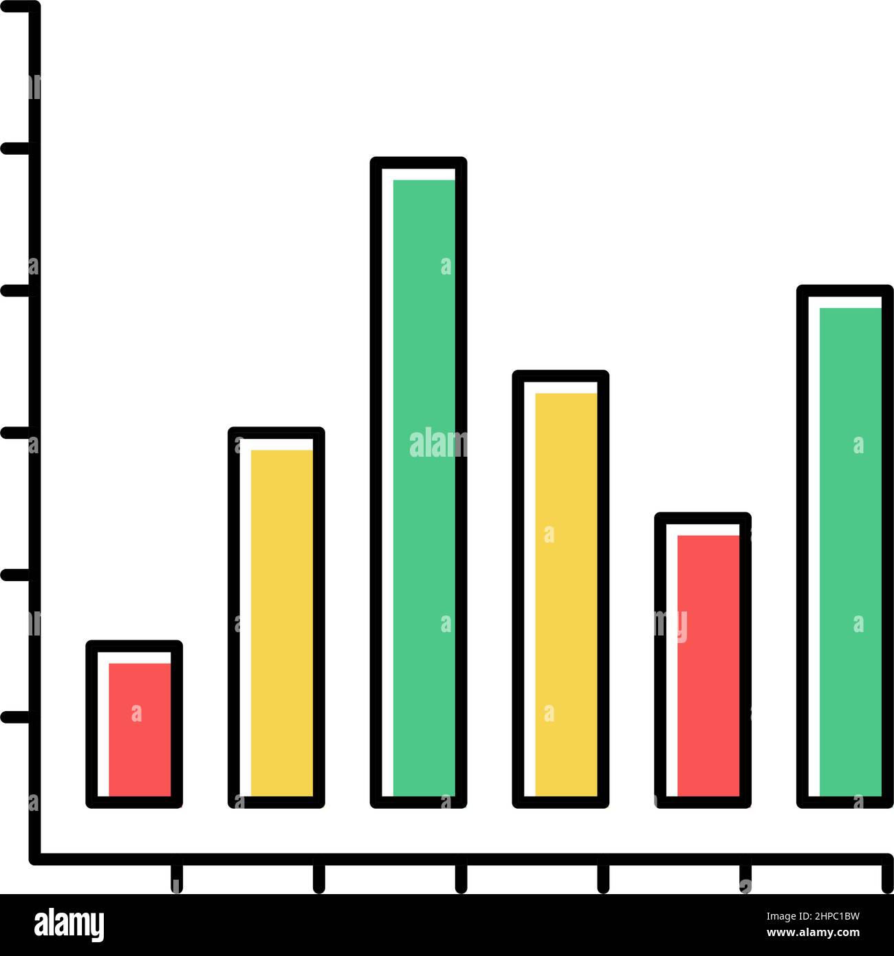 bar graph color icon vector illustration Stock Vector Image & Art - Alamy