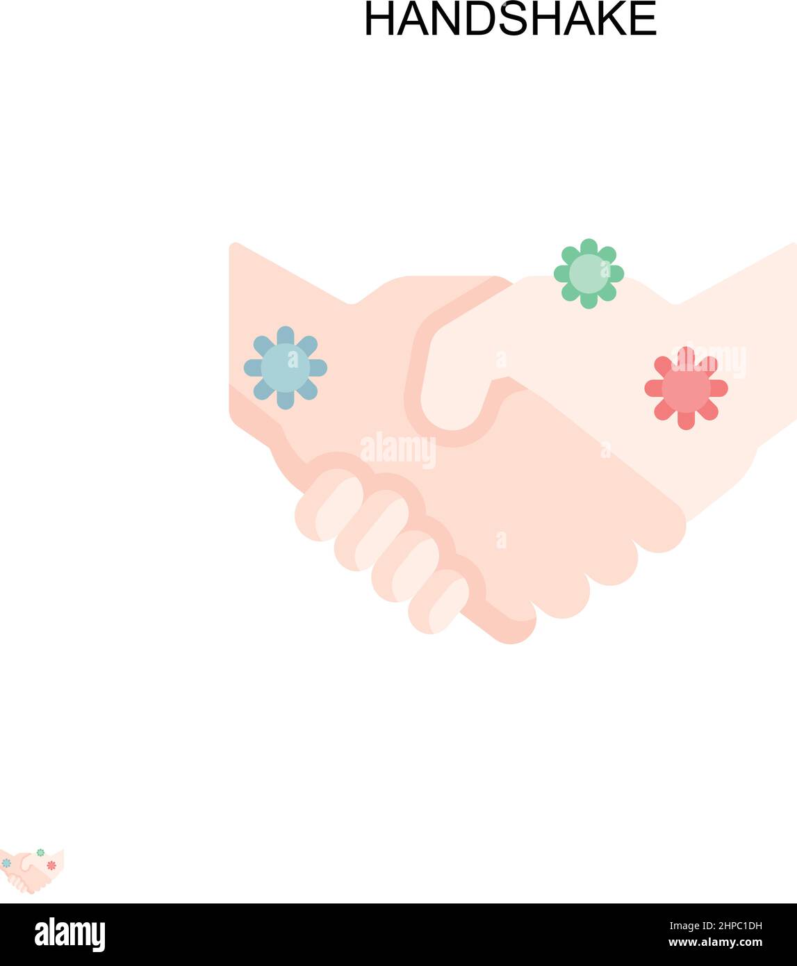 Handshake Simple vector icon. Illustration symbol design template for ...