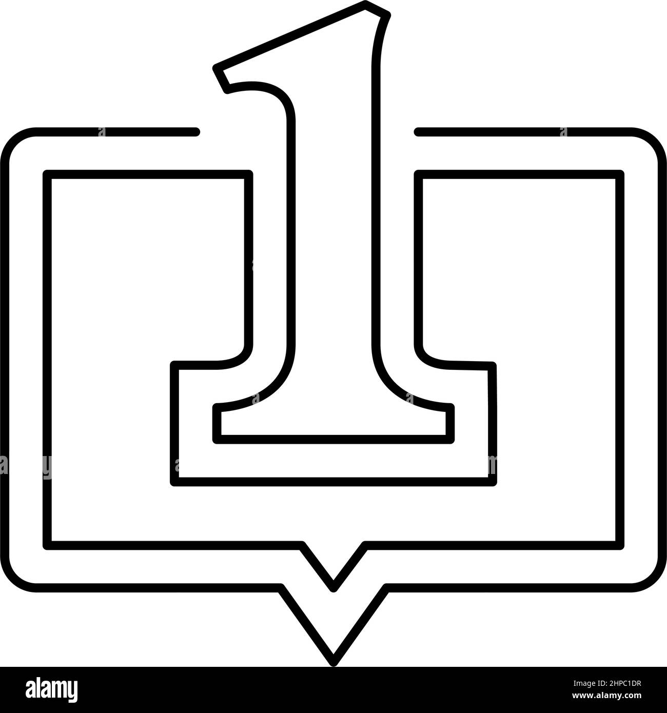 one number line icon vector illustration Stock Vector Image & Art - Alamy