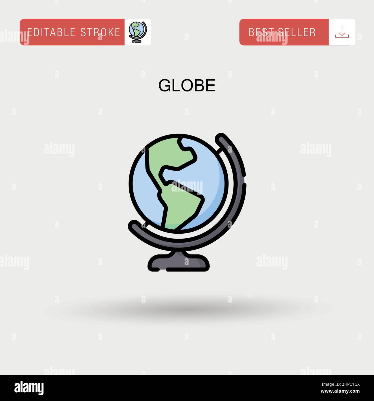 Globe Simple vector icon Stock Vector Image & Art - Alamy