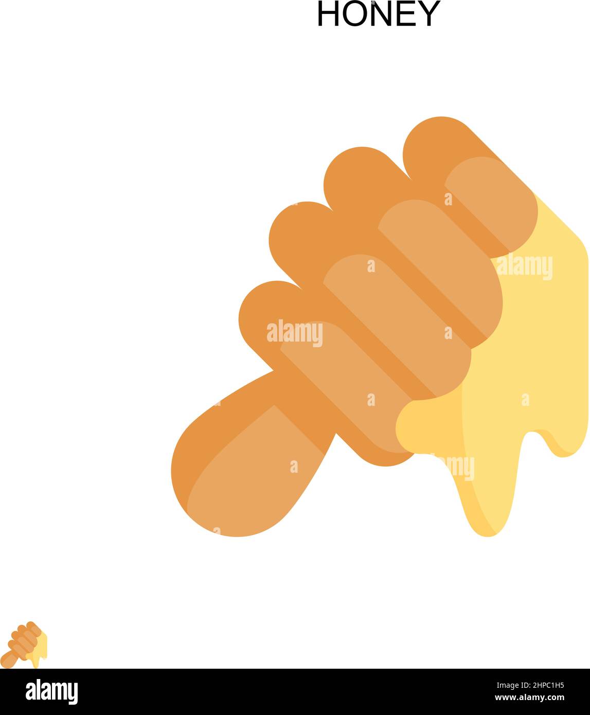 Honey Simple vector icon. Illustration symbol design template for web ...