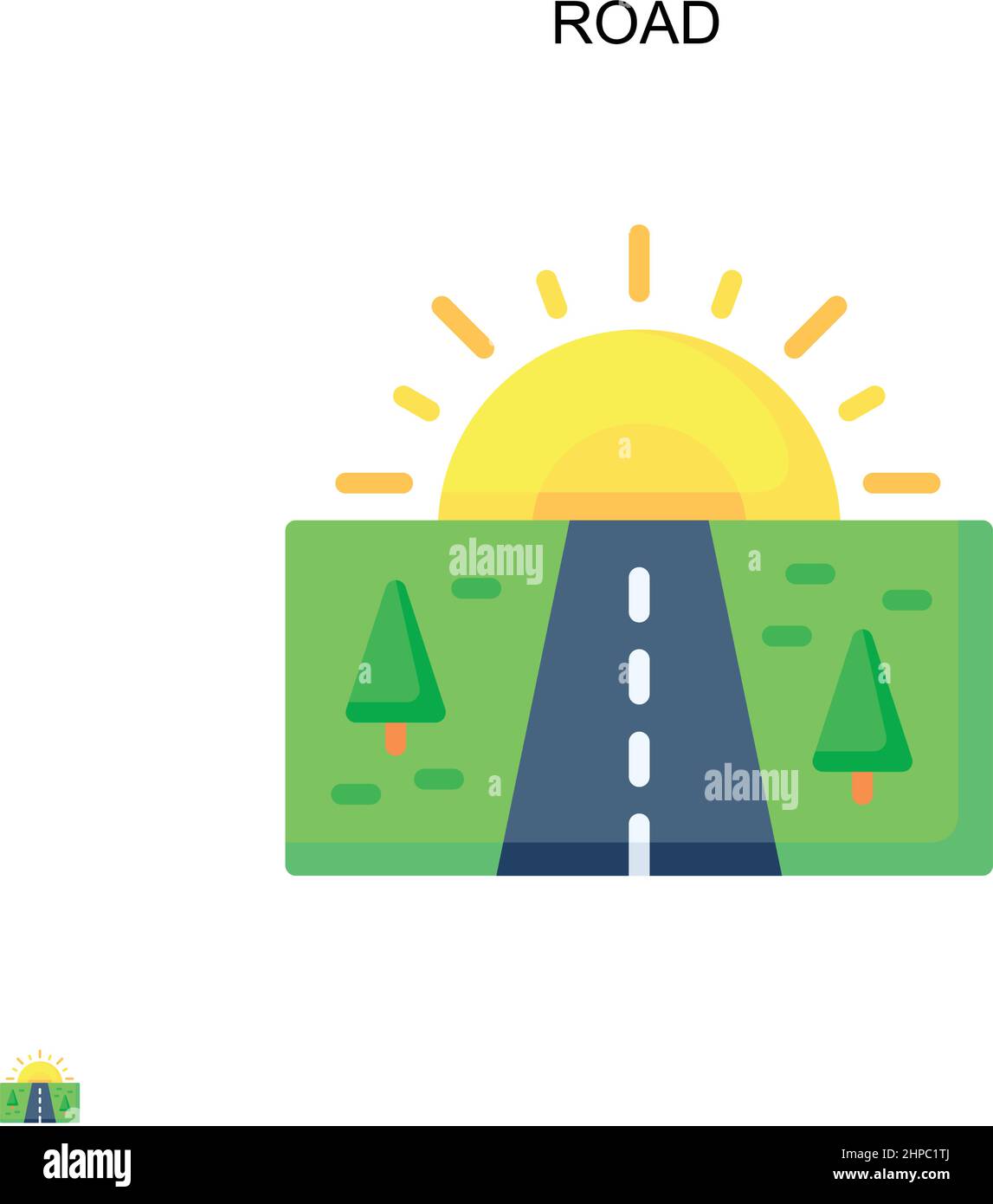 Road Simple vector icon. Illustration symbol design template for web ...