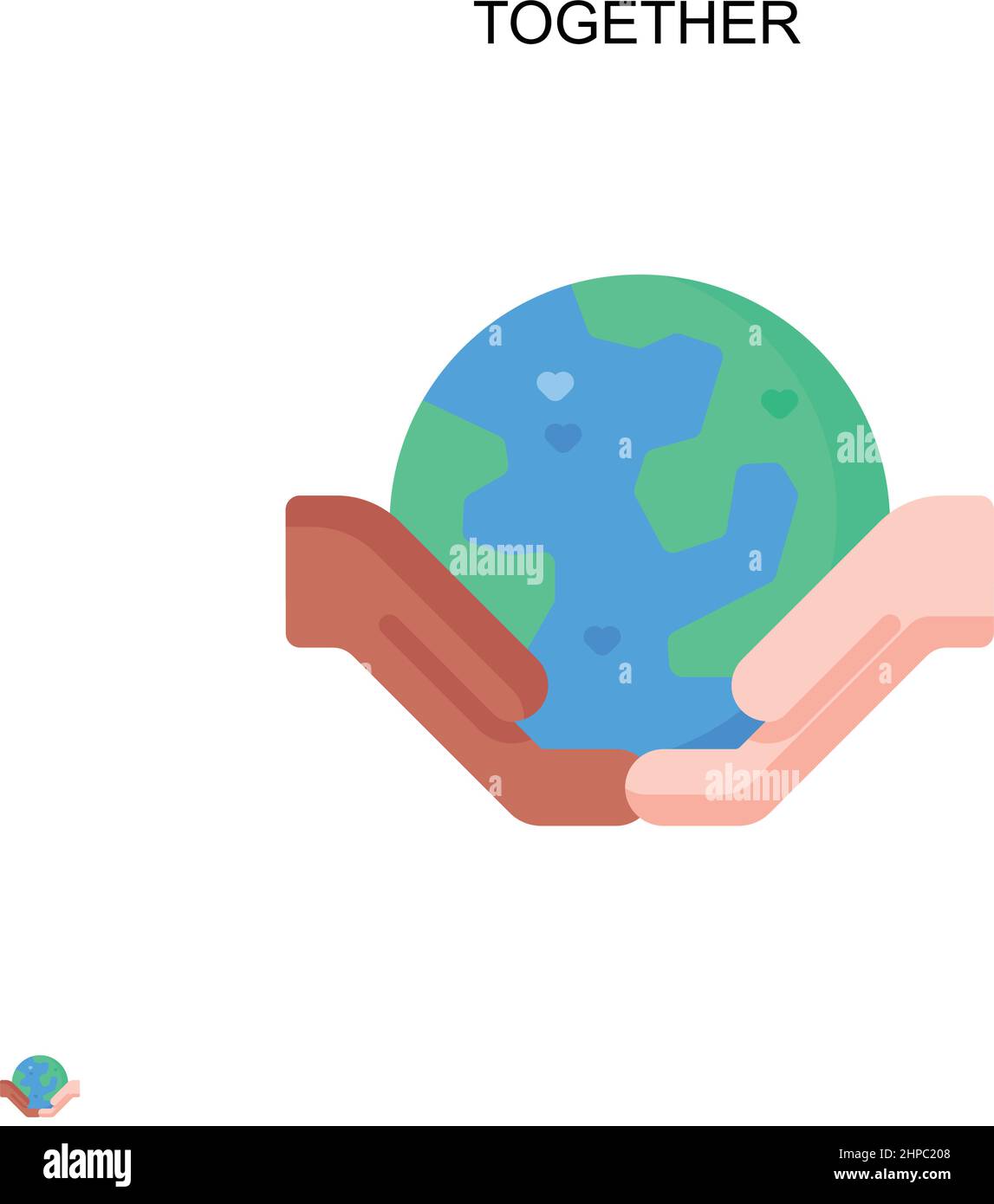 Together Simple vector icon. Illustration symbol design template for ...