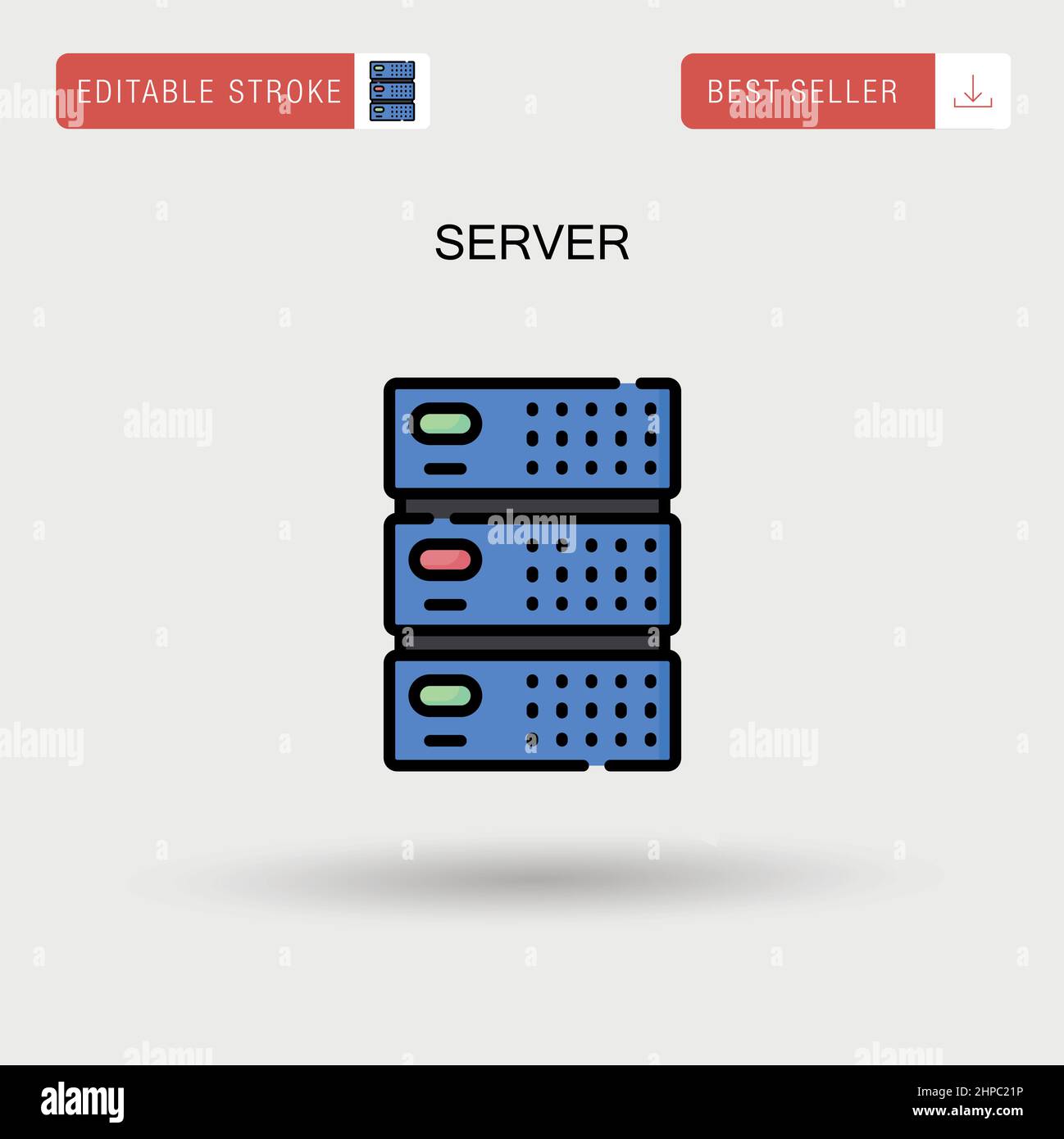 Server Simple vector icon Stock Vector Image & Art - Alamy