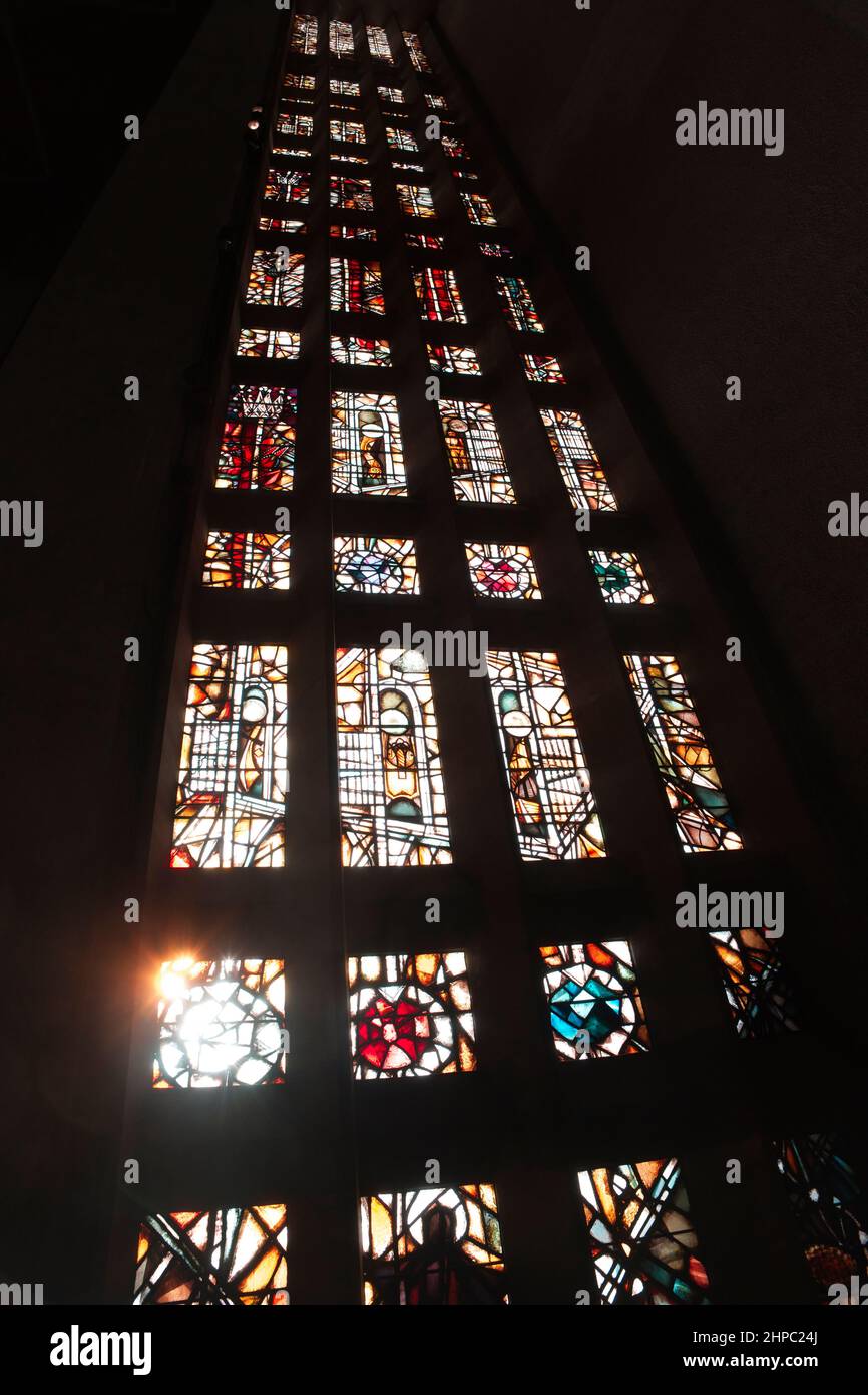West window, Coventry Cathedral Stock Photo - Alamy