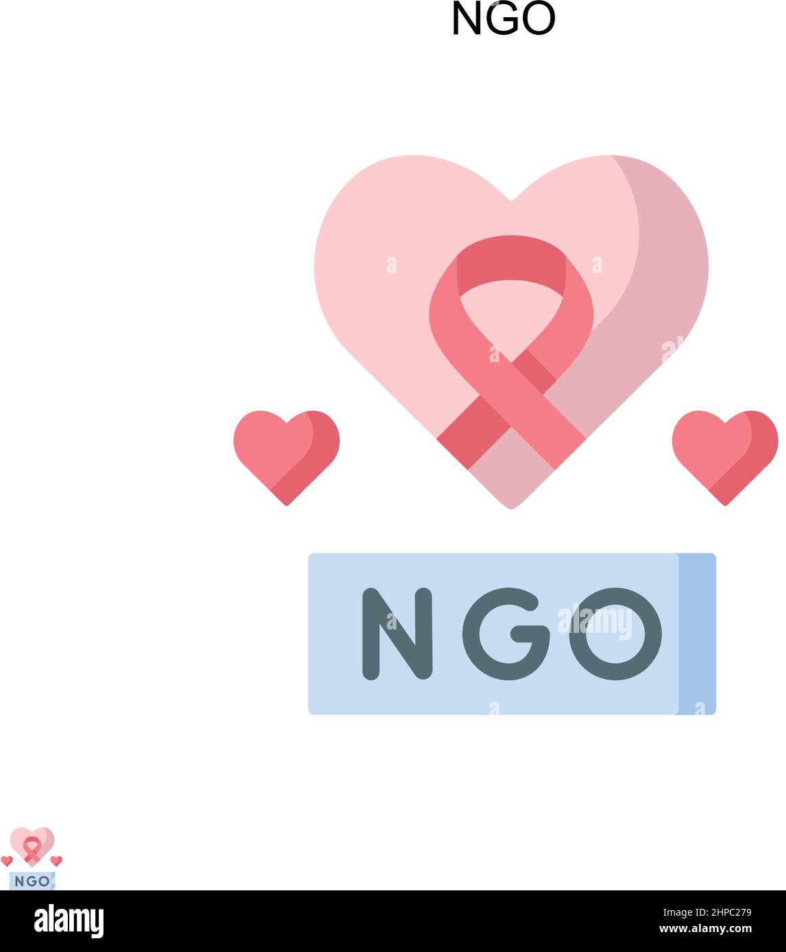 Ngo Simple vector icon. Illustration symbol design template for web ...