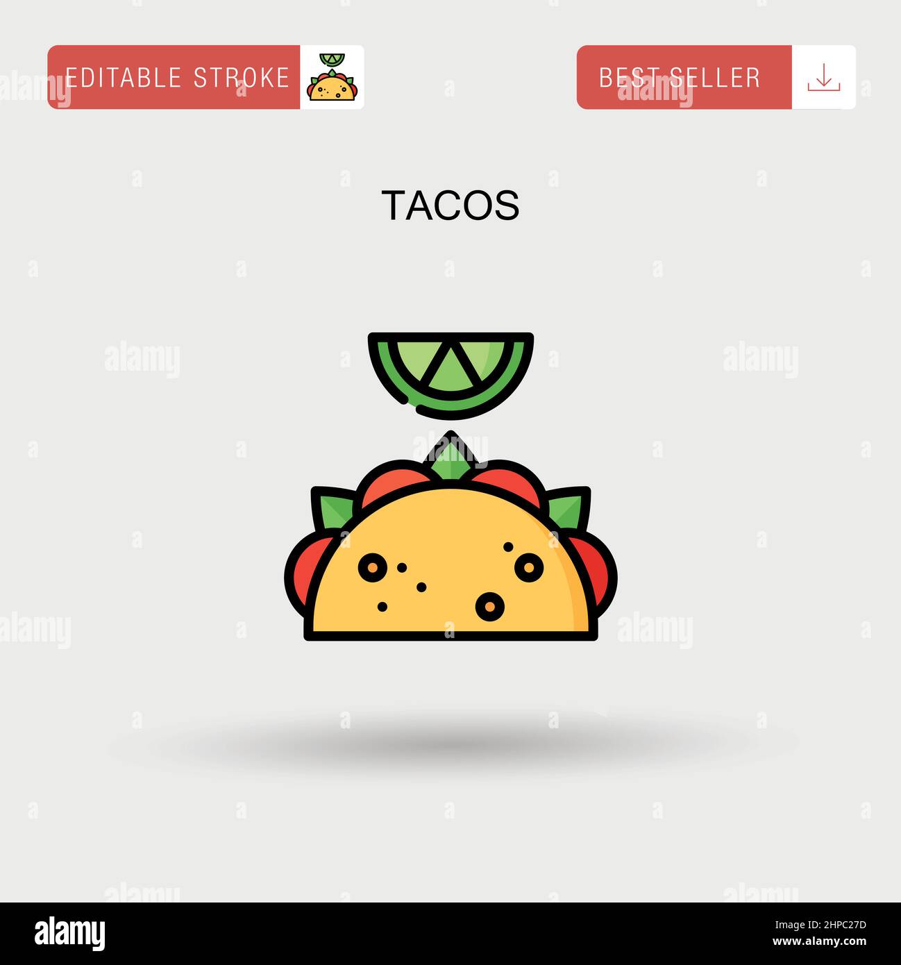 Mexican cuisine tacos beef Stock Vector Images - Alamy