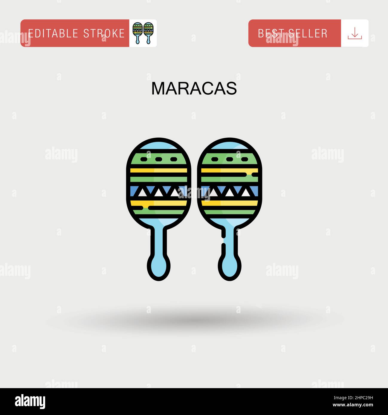 Maracas Simple vector icon Stock Vector Image & Art - Alamy