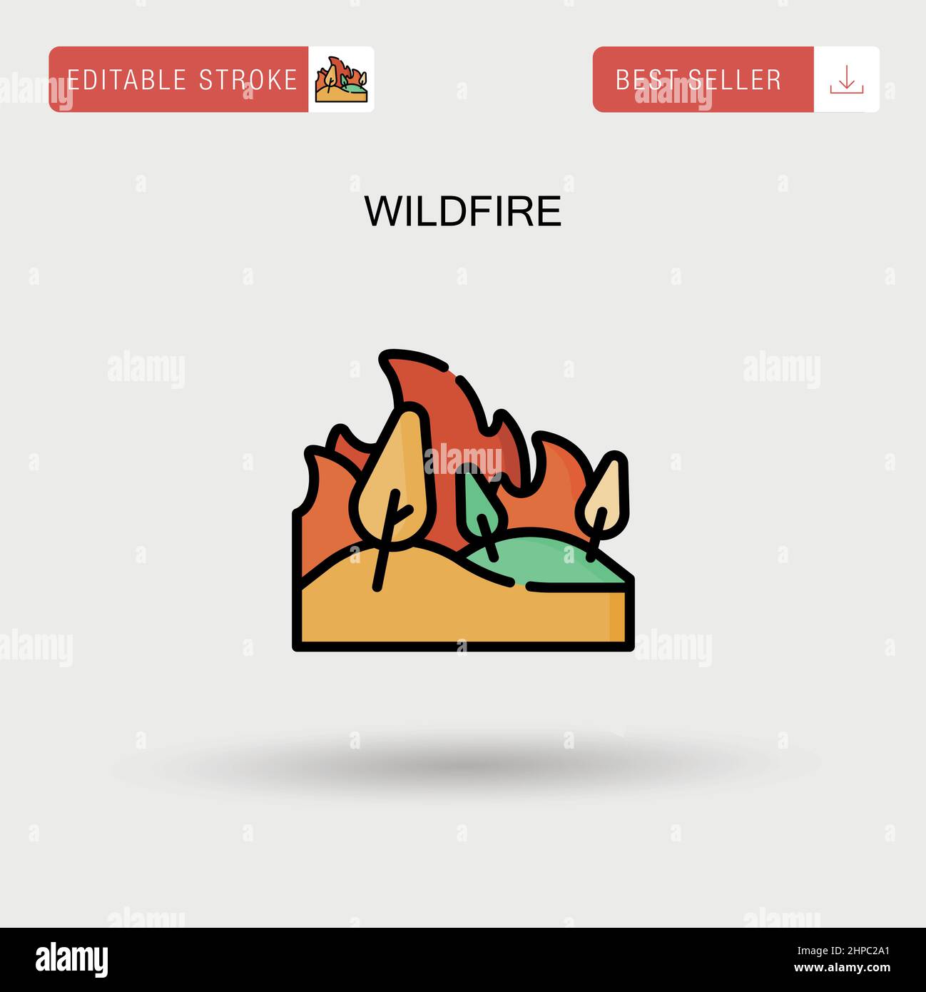 Wildfire Simple vector icon Stock Vector Image & Art - Alamy