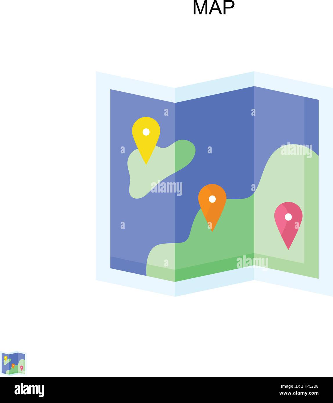 Map Simple Vector Icon Illustration Symbol Design Template For Web Mobile Ui Element Stock
