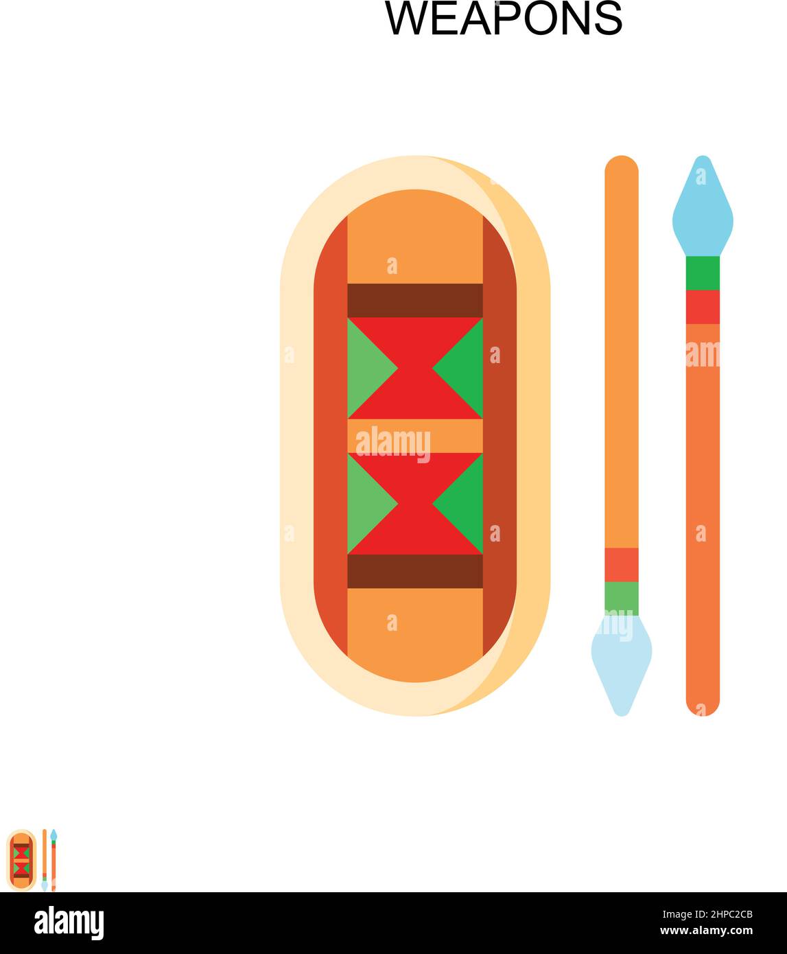 Weapons Simple vector icon. Illustration symbol design template for web ...