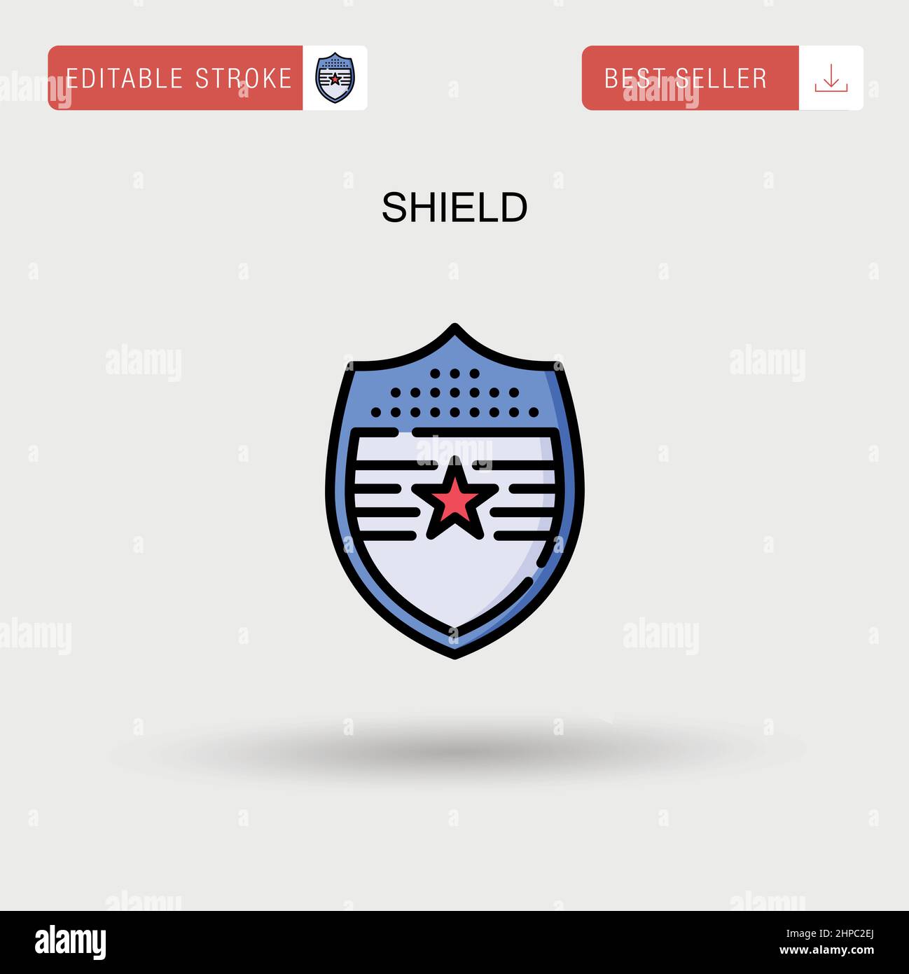 Shield Simple vector icon Stock Vector Image & Art - Alamy