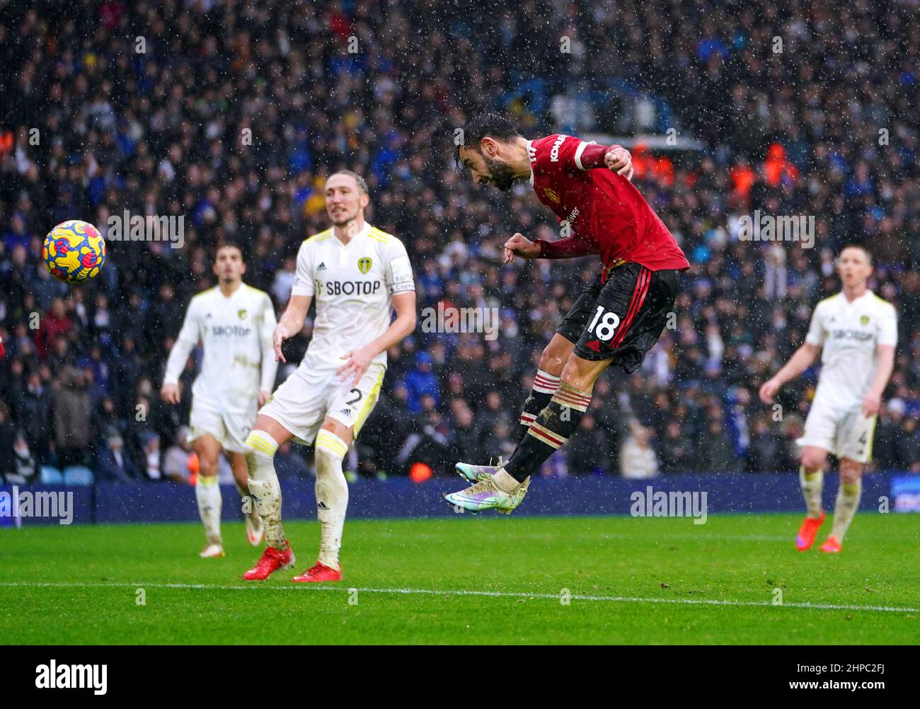 Manchester United's Bruno Fernandes scores their side's second goal of ...