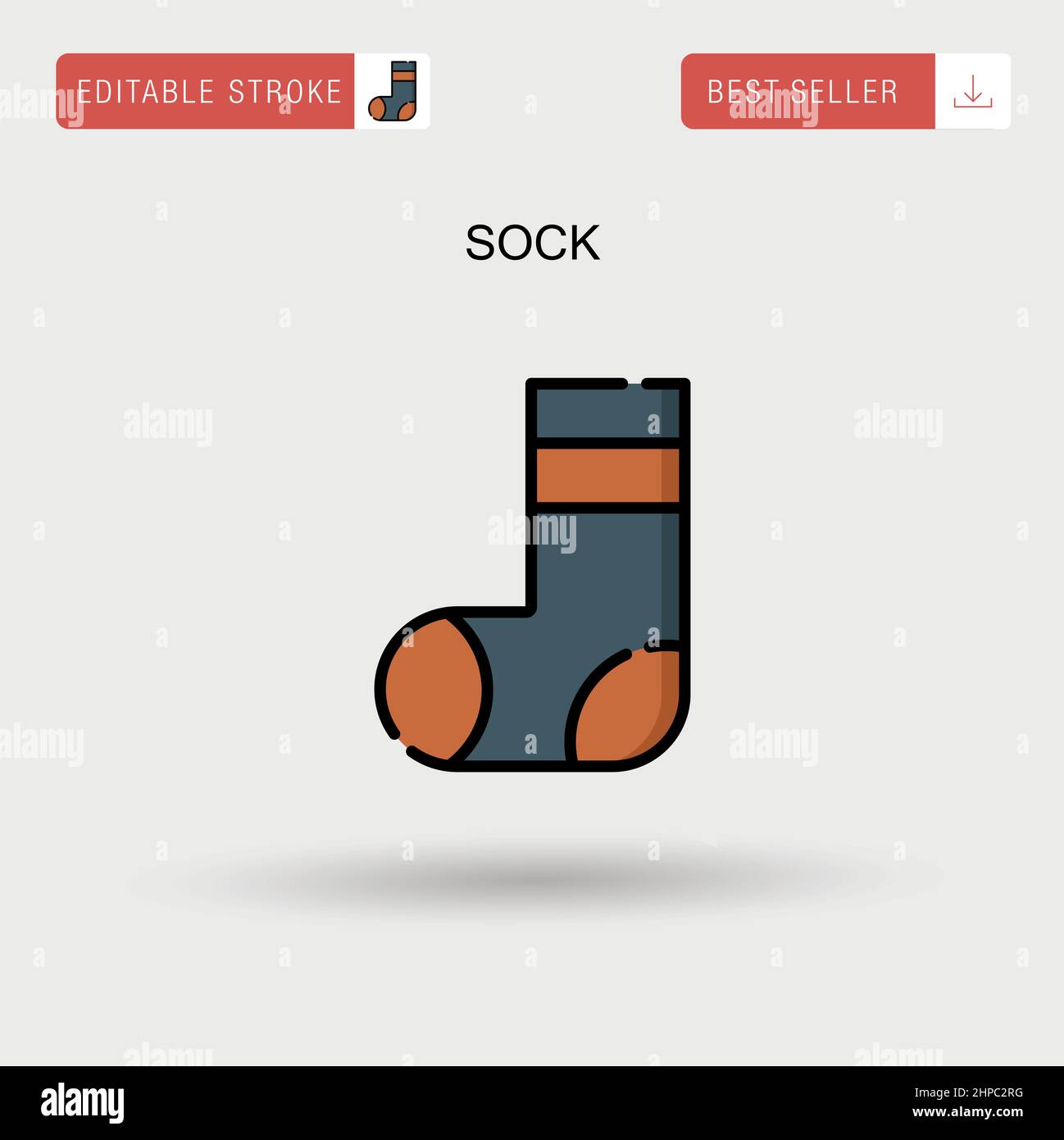 Sock Simple vector icon Stock Vector Image & Art - Alamy