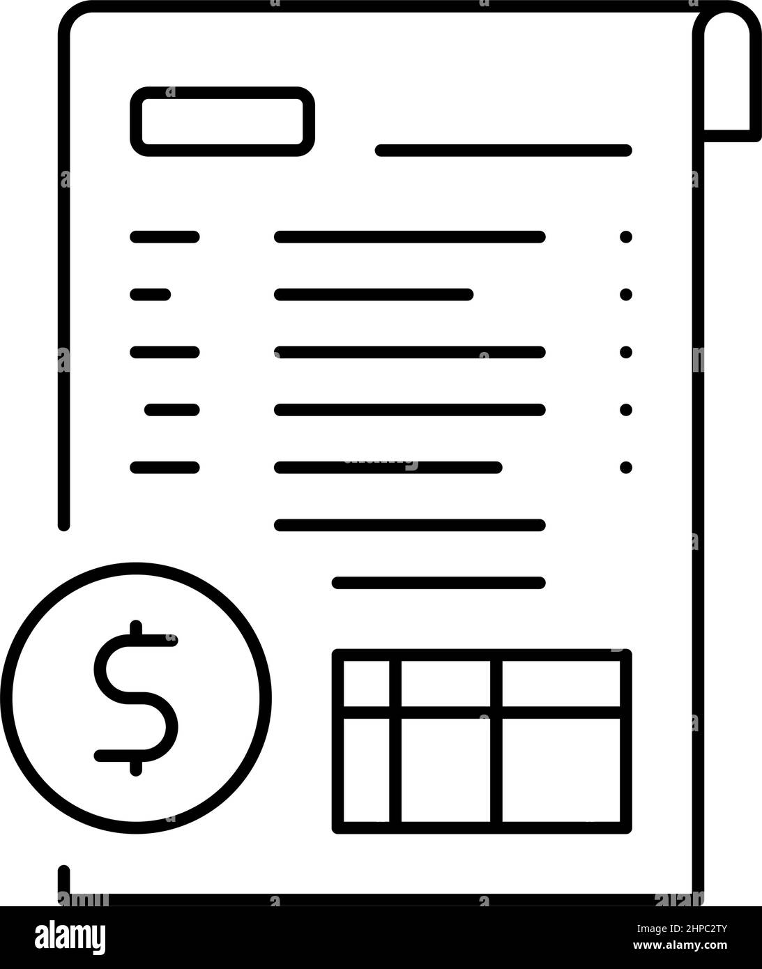 financial report line icon vector illustration Stock Vector Image & Art ...