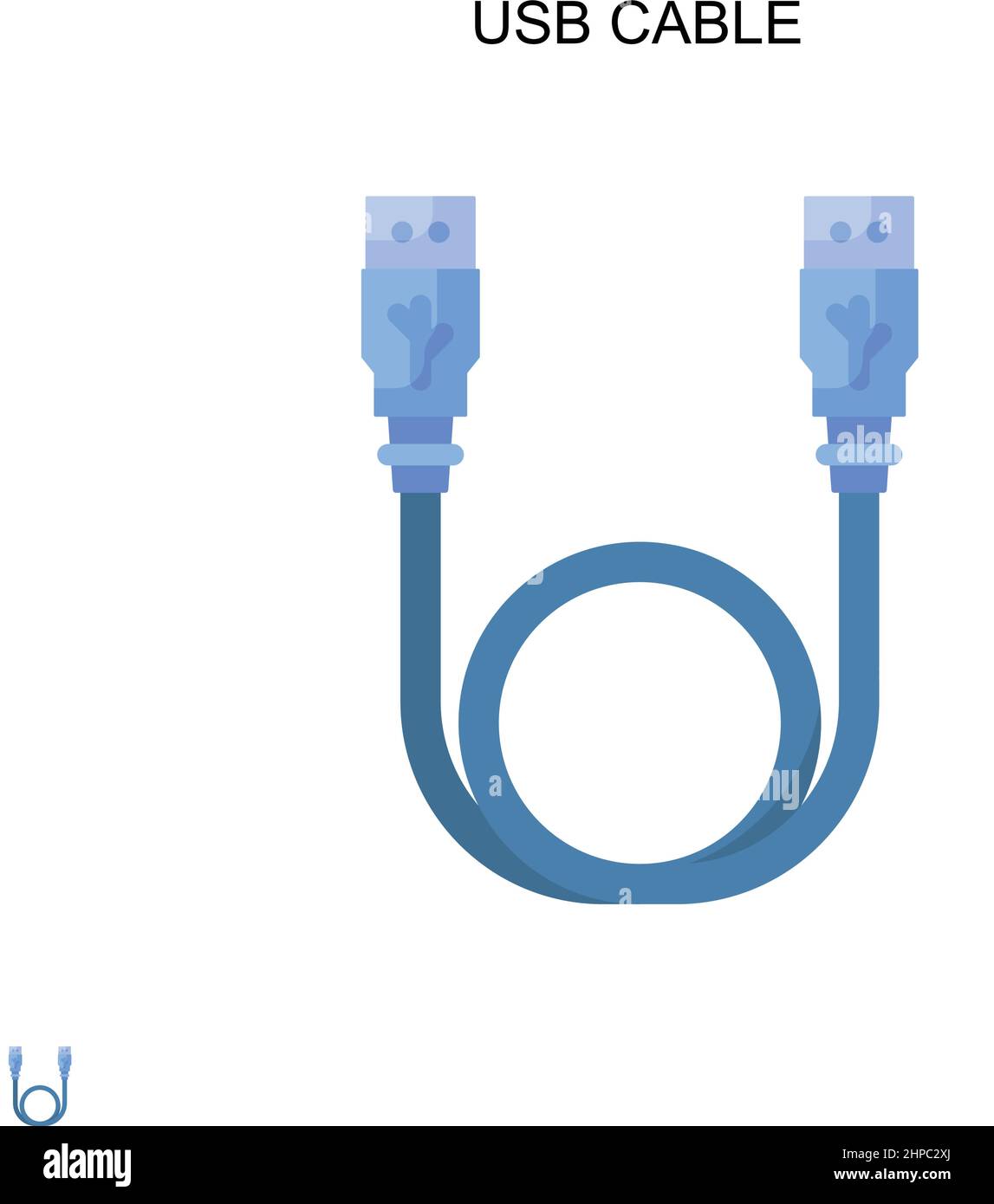 Usb cable Simple vector icon. Illustration symbol design template for ...