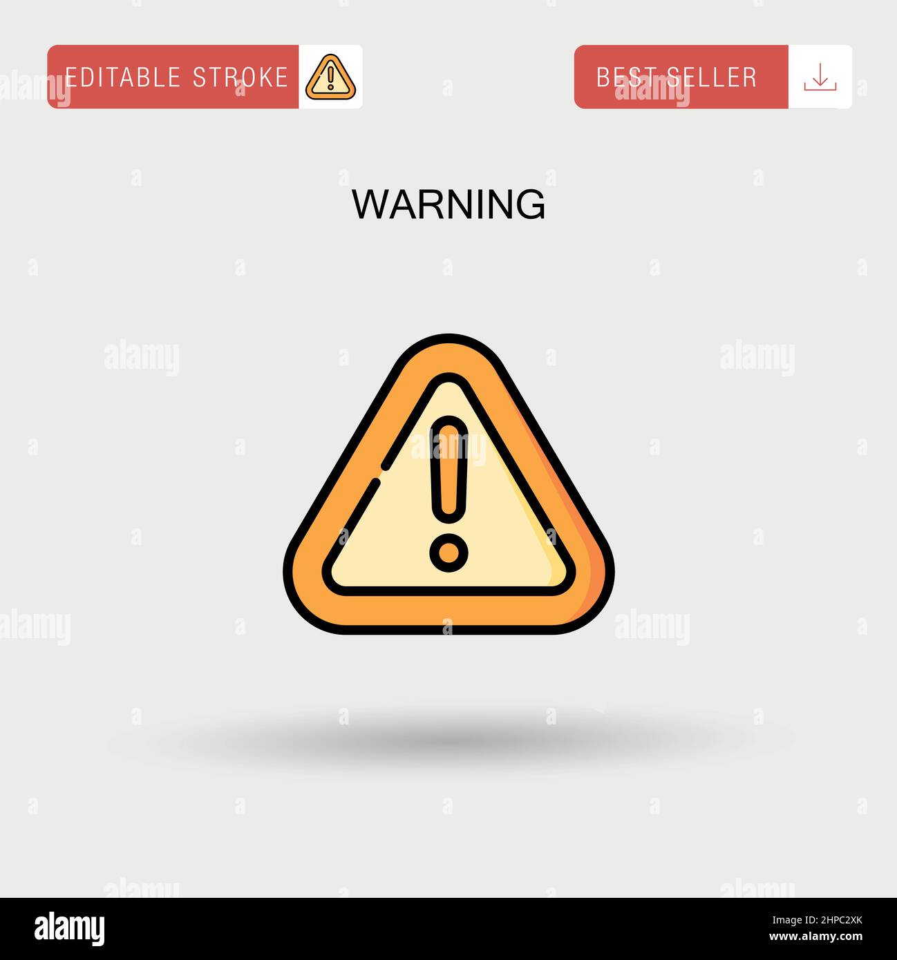 Warning Simple vector icon Stock Vector Image & Art - Alamy