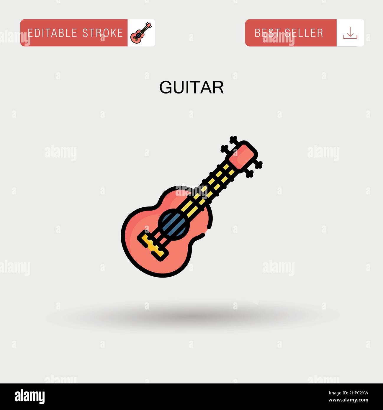 Guitar Simple vector icon Stock Vector Image & Art - Alamy