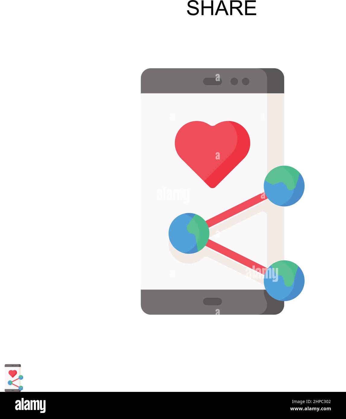 Share Simple vector icon. Illustration symbol design template for web ...