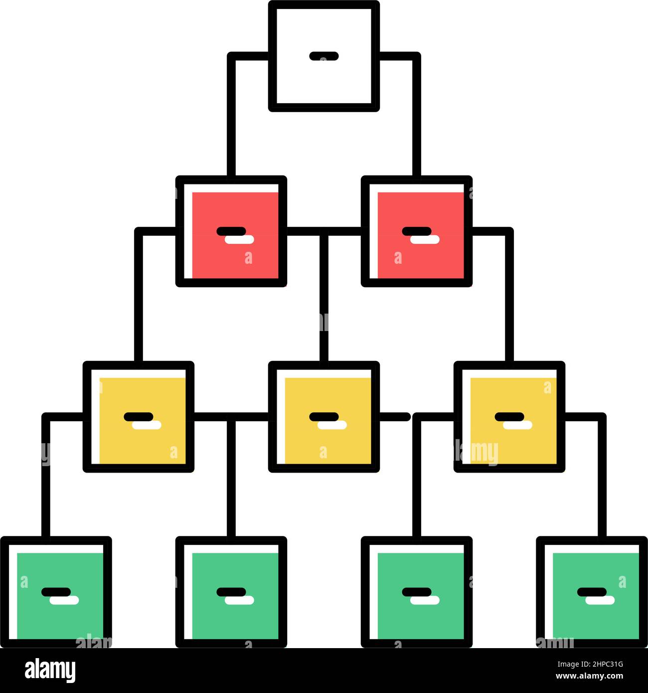 hierarchy diagram color icon vector illustration Stock Vector Image ...