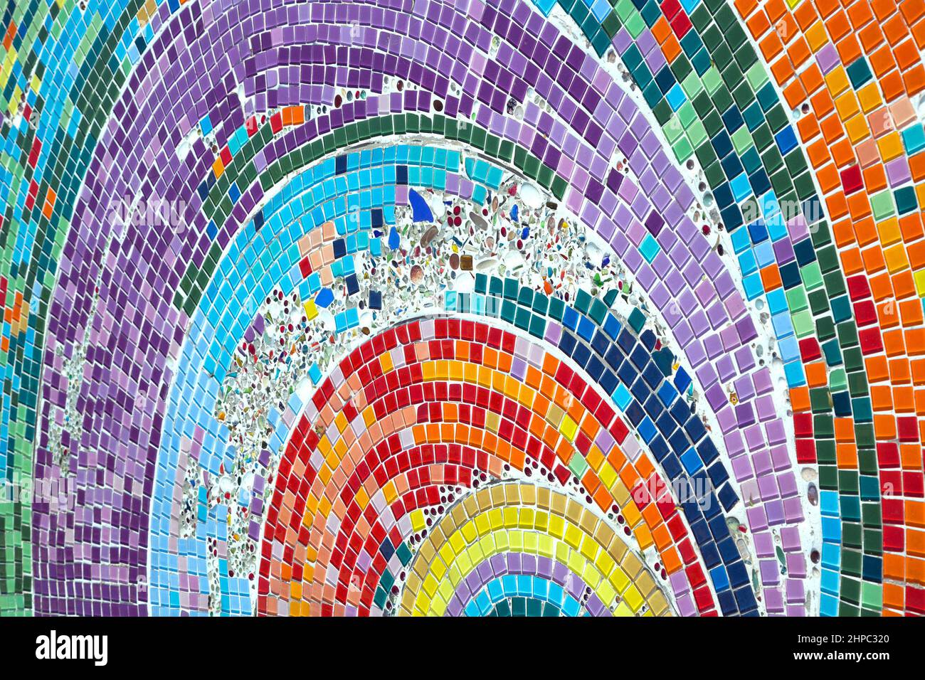 Colorful patterns of beautiful ceramics on the walkway Stock Photo - Alamy