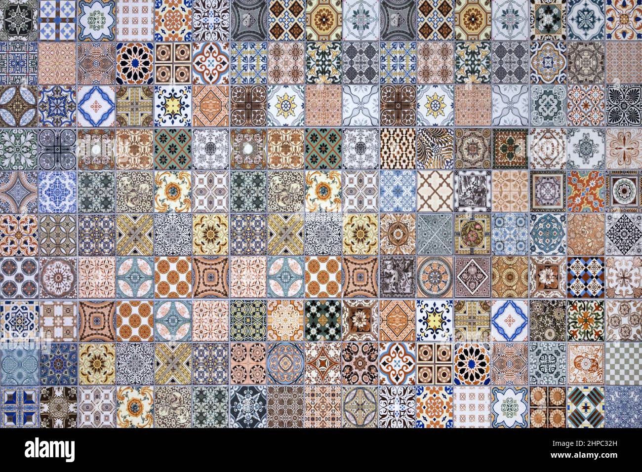 Colorful patterns of tile flooring Stock Photo - Alamy