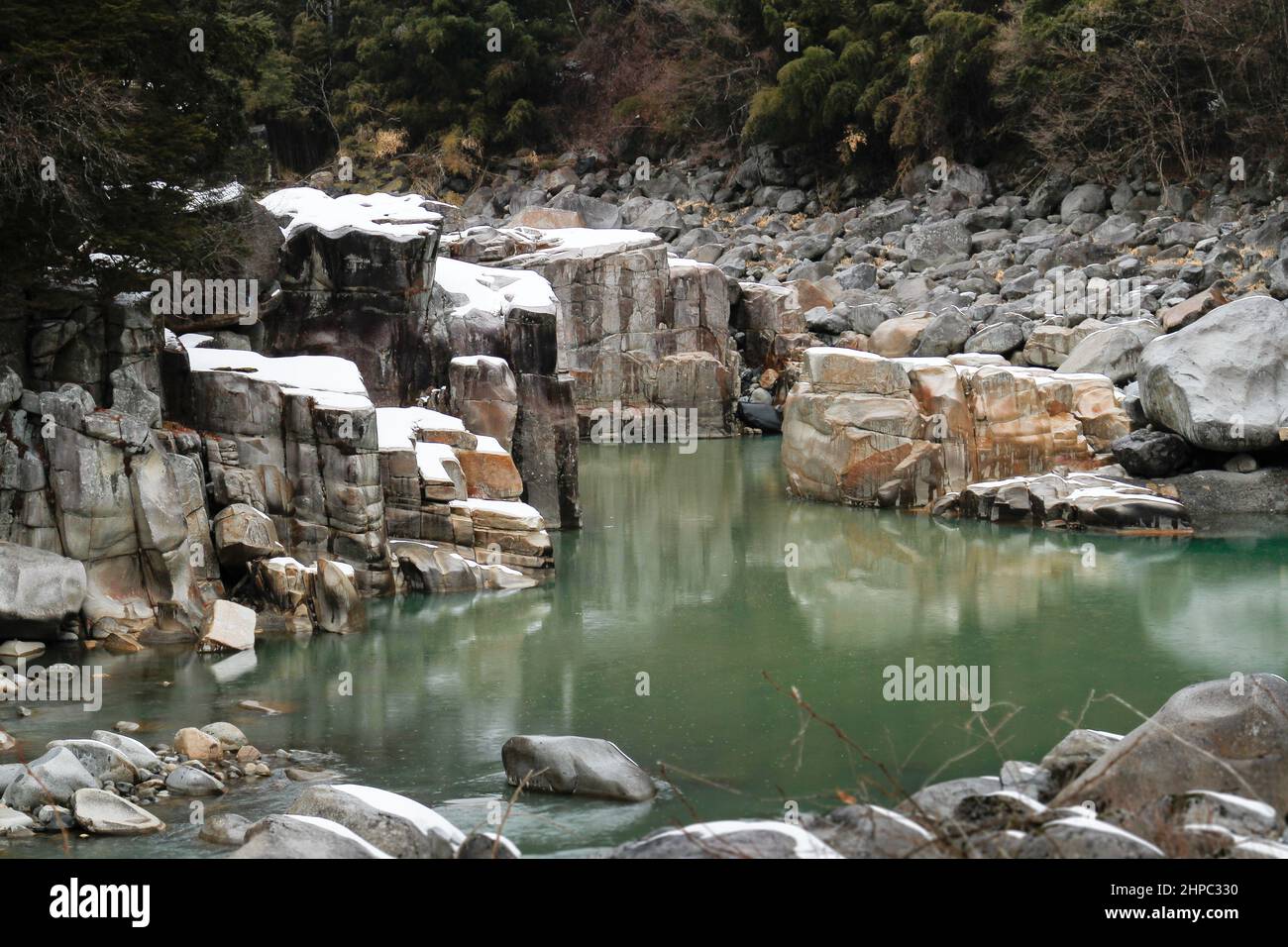 nagano, japan, 2022/19/02 , Nezame no toko, meaning "Bed of Awakening ...