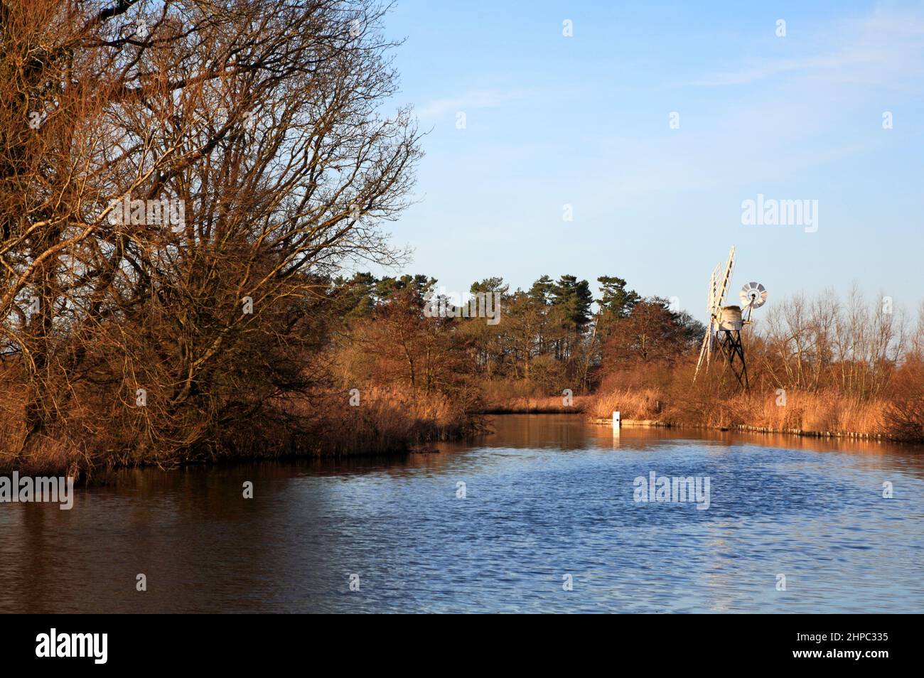 A view of the River Ant by Boardman's Mill on the Norfolk Broads on a ...