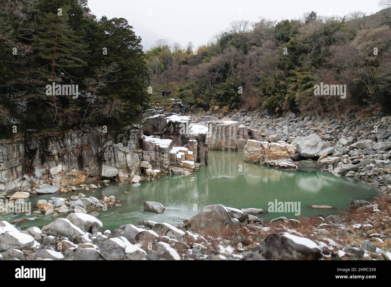 nagano, japan, 2022/19/02 , Nezame no toko, meaning "Bed of Awakening ...