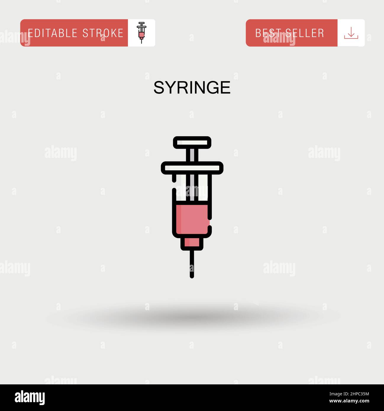 Syringe Simple vector icon Stock Vector Image & Art - Alamy