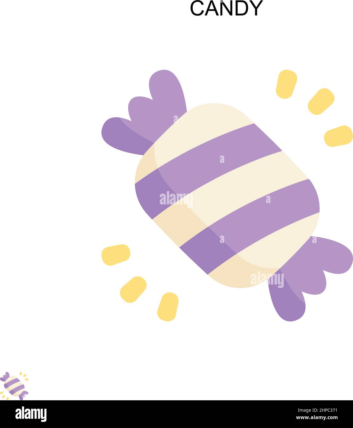 Candy Simple vector icon. Illustration symbol design template for web ...