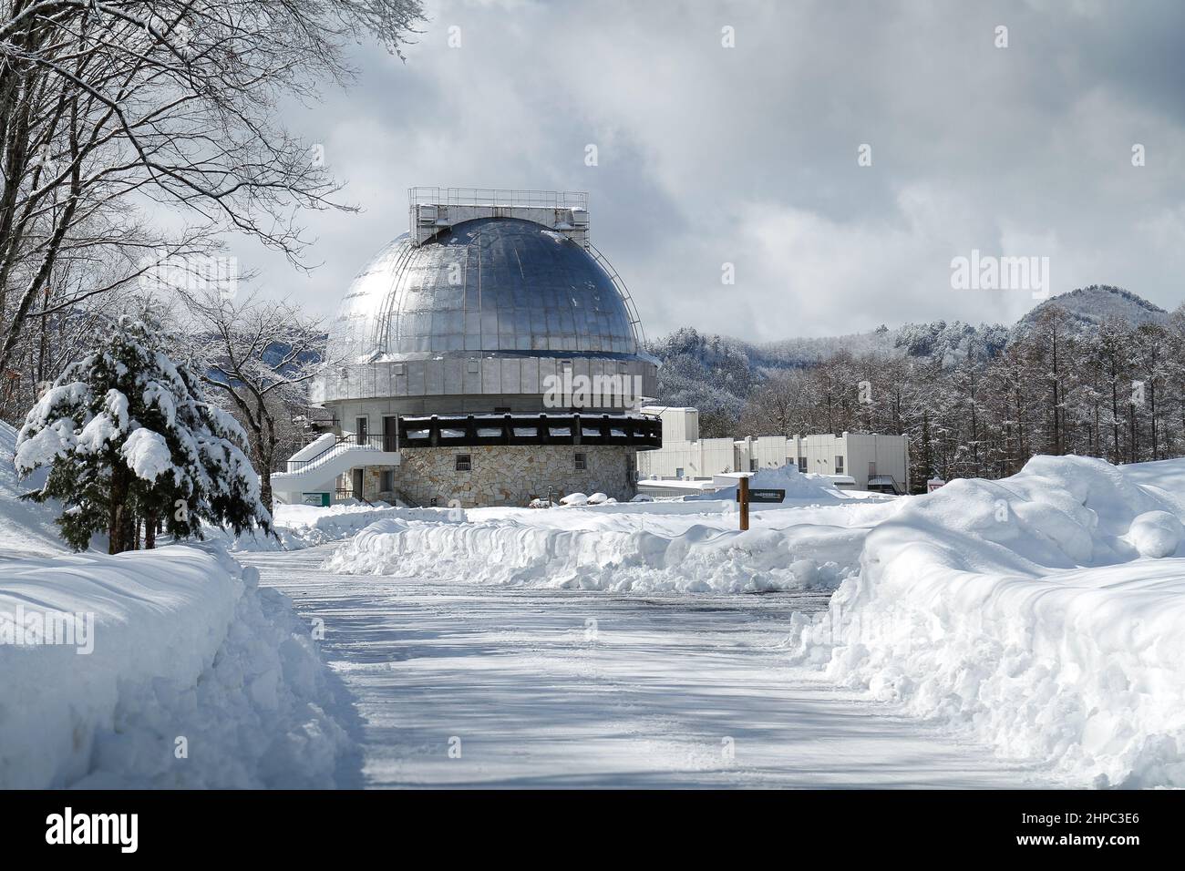 nagano, japan, 2022/19/02 , Kiso Observatory (Japanese: Kiso Kansokujo ...